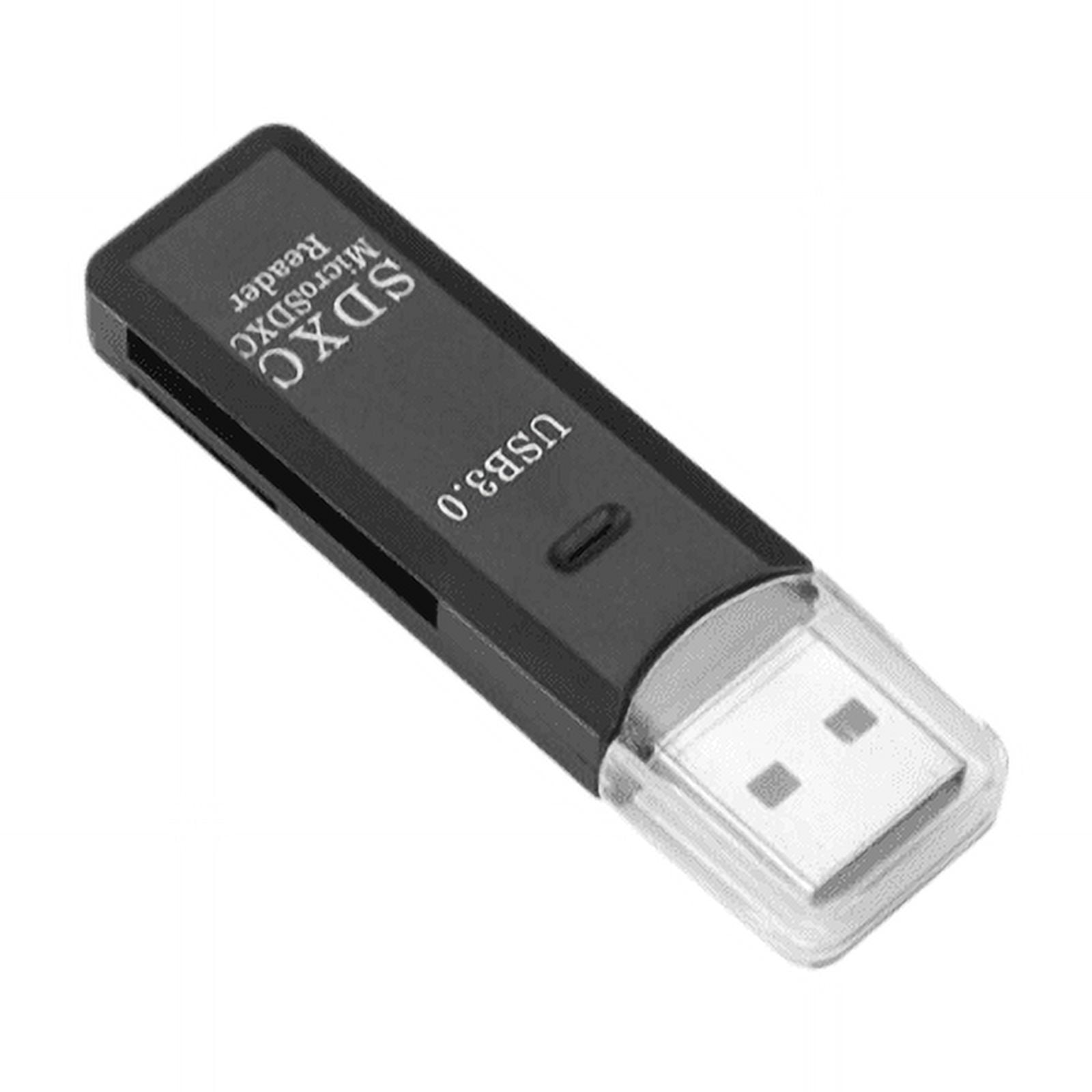 USB 3.0 Card Reader, Dual Card Slot TSV TF Card/SD Memory Card Reader Adapter Supports SD/Micro ...