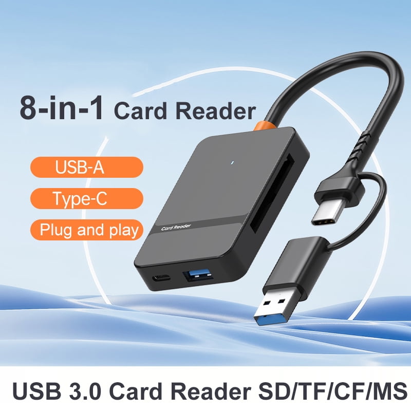 USB 3.0 Card Reader SD Micro SD TF CF MS Compact Flash Card Adapter for ...