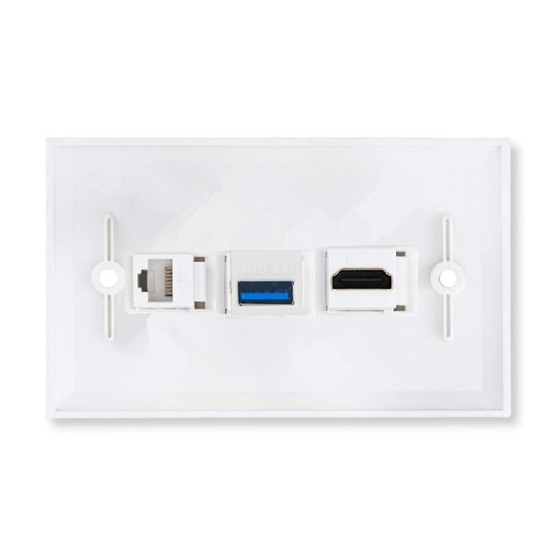 USB 3.0 Cat6 Ethernet Wall Plate Offering High Data Transfer Rates ...