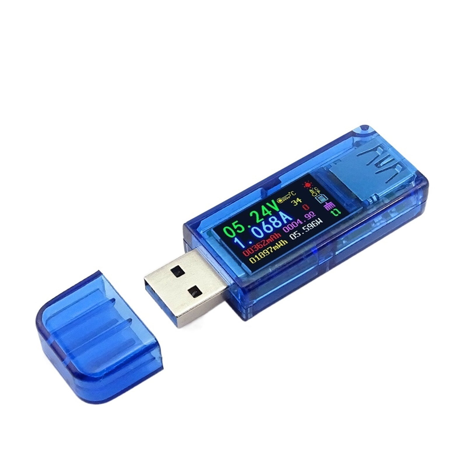 USB 3.0 Color LCD USB Tester Multimeter Battery Charge Power Bank ...