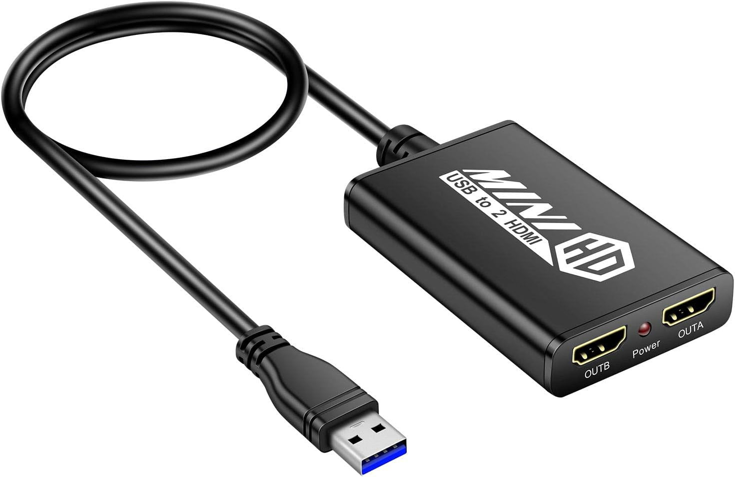 USB 3.0 to Dual HDMI Adapter,Compatible with Windows ChromeBook MacBook ...