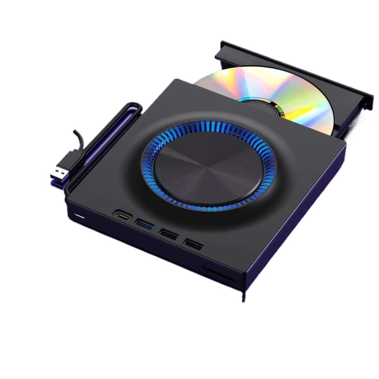 USB 3.0 External CD/DVD Drive,Type C Portable CD/DVD+/- RW Drive/DVD ...