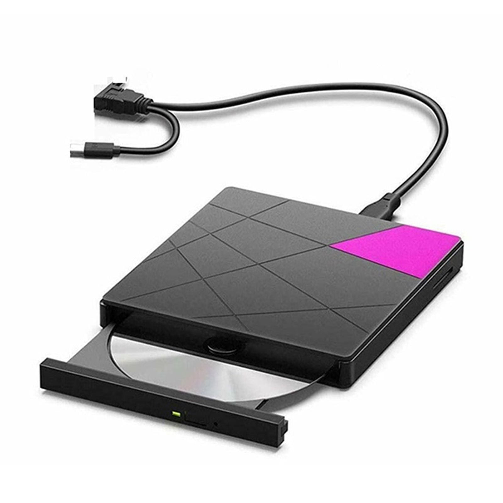 USB 3.0 External DVD/CD Burner Writer Super Slim Drive RW SD Card ...