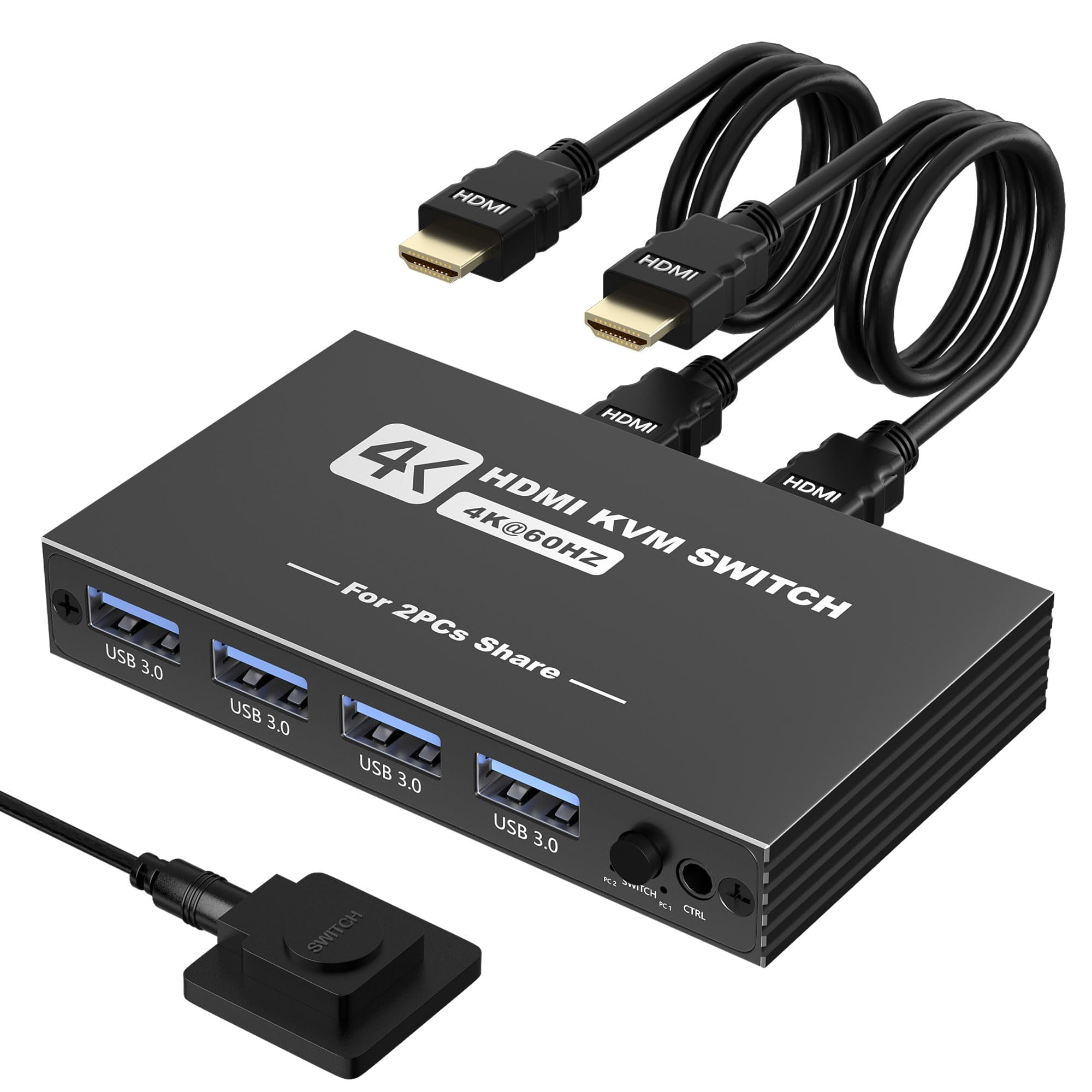 USB 3.0 HDMI KVM KEF16 Switch 1 Monitors 4K@60Hz KVM Switch, USB Switch ...