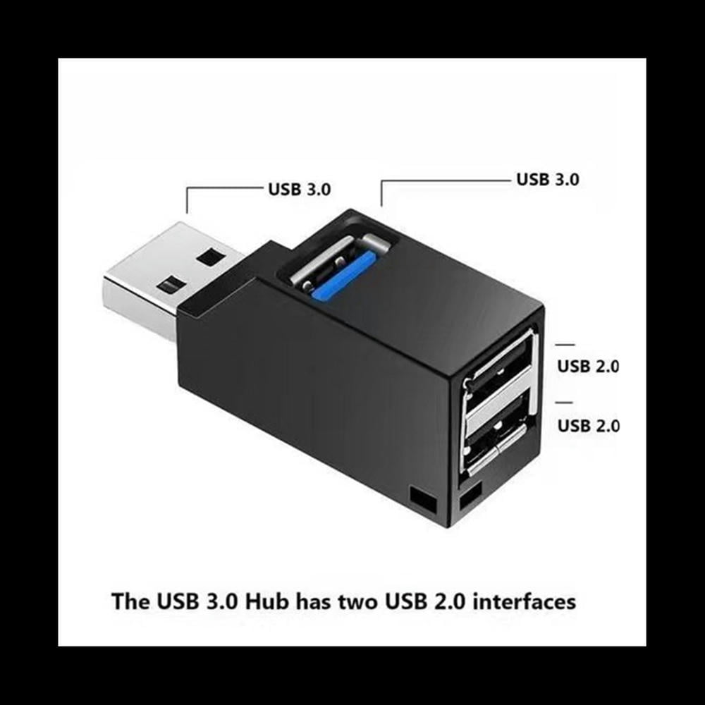 USB 3.0 HUB Adapter Extender Mini Splitter Box 3 Ports for PC Laptop ...