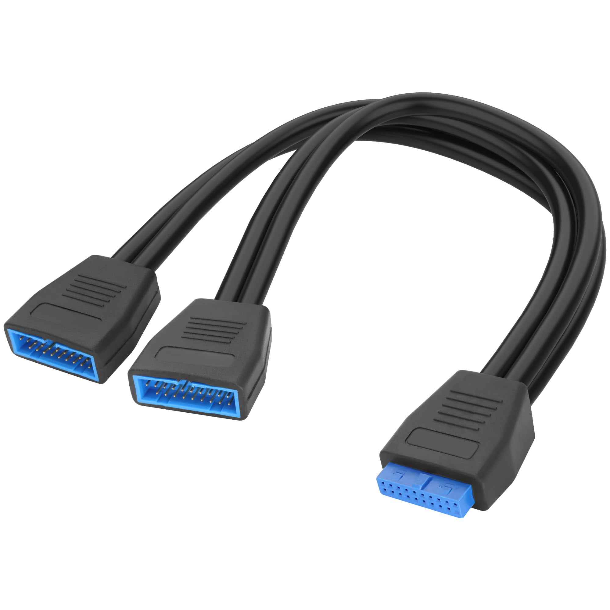 USB 3.0 Header Splitter Extension Cable 19/20 Pin Y Splitter Adapter Motherboard USB 19Pin 1 ...