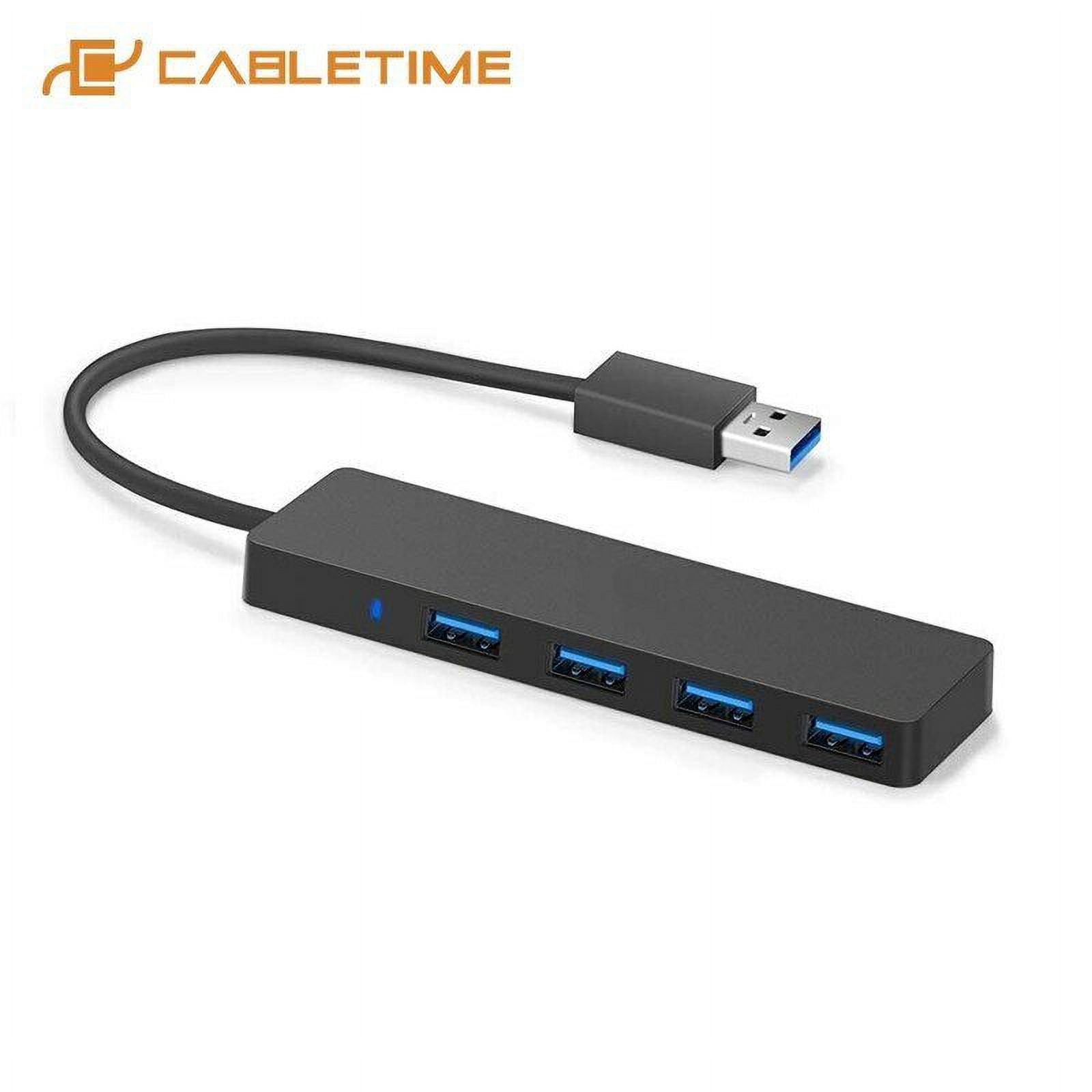 USB 3.0 Hub 4-Port Adapter Charger Data SLIM Super Speed PC M Laptop ...
