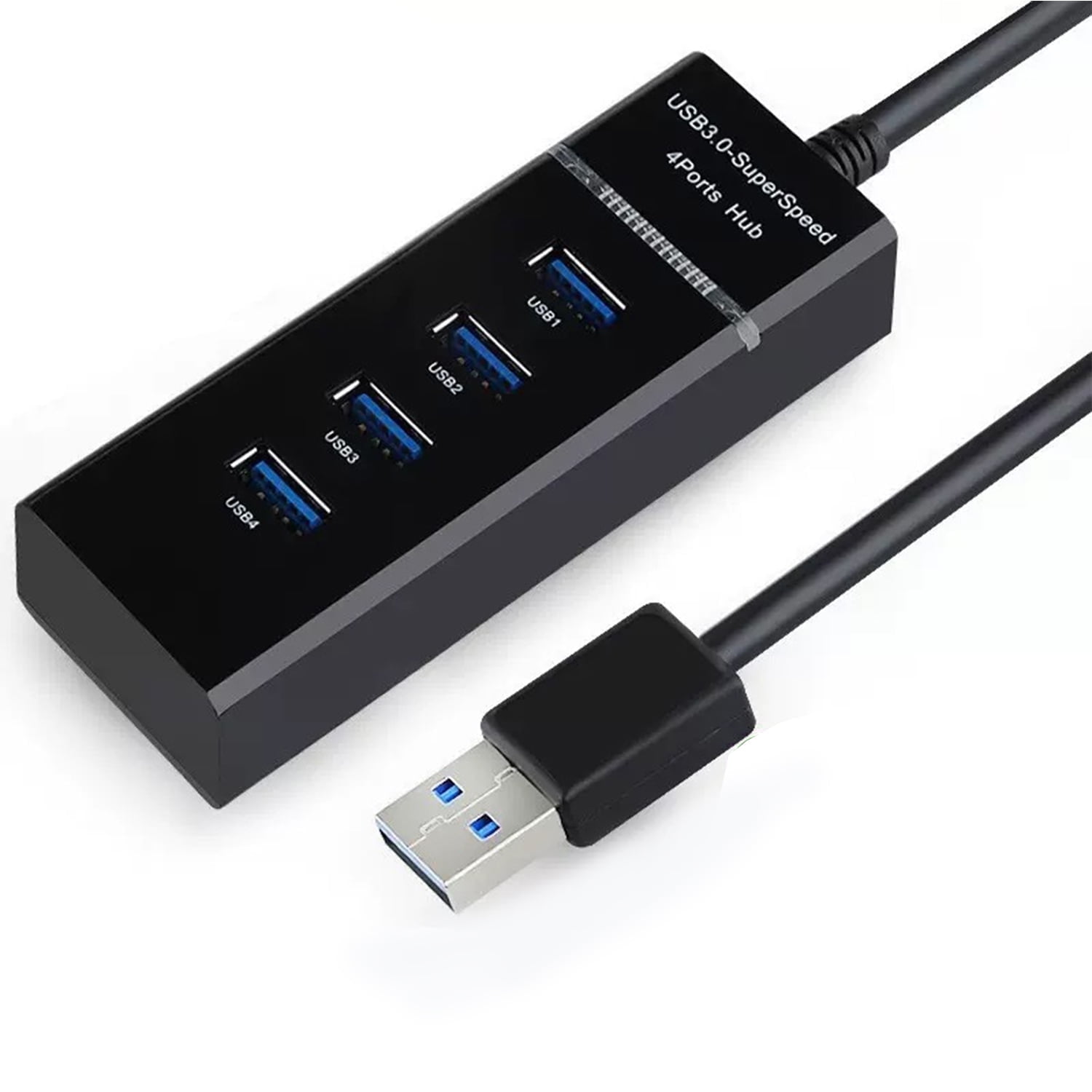 USB 3.0 Hub,4-Port USB Expander Hub 5Gbps USB Splitter Multiport Adapter, USB Hub Long Cable for ...