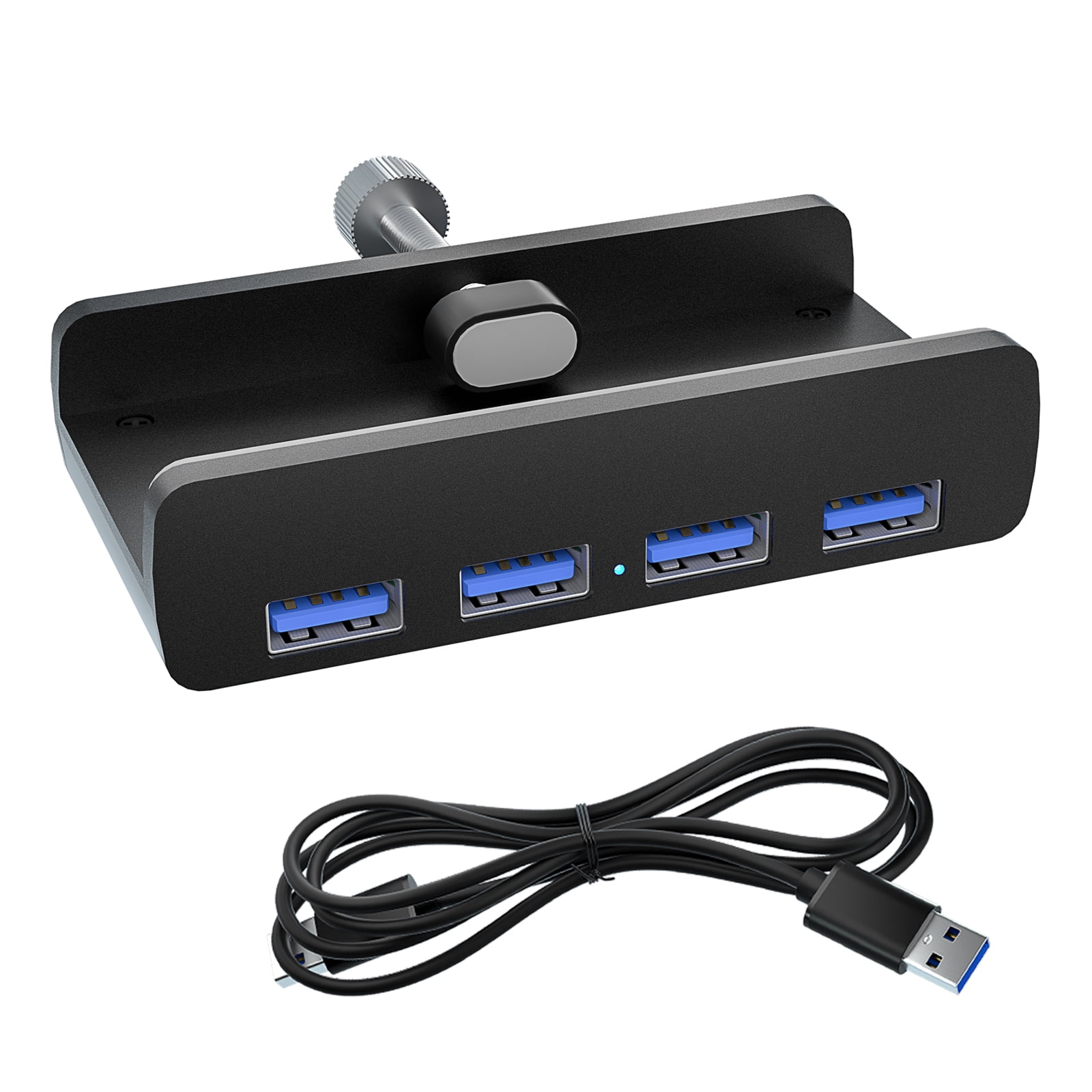 USB 3.0 Hub with 4 USB Ports, USB Splitter with Clamp, Aluminium Alloy ...