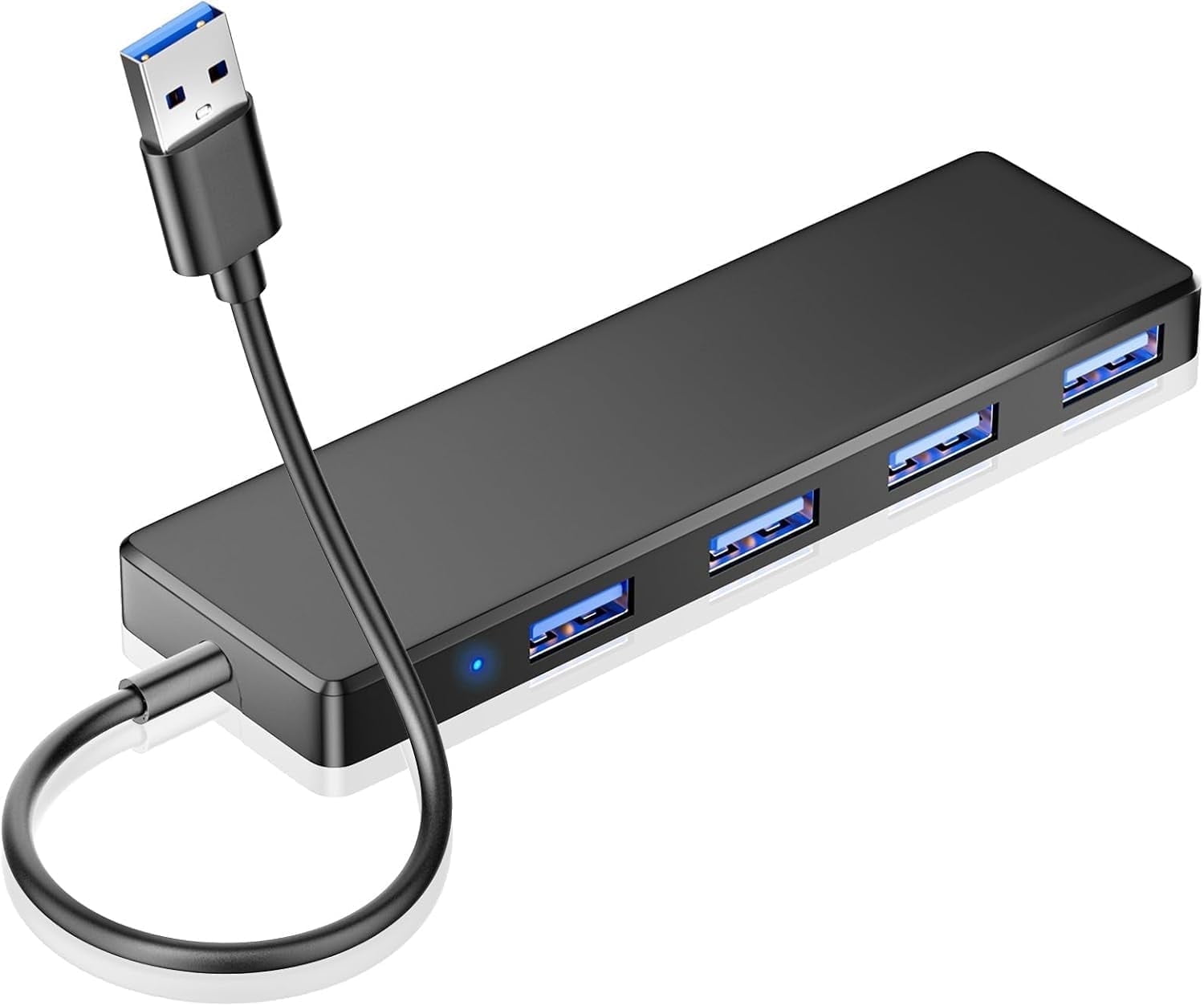 USB 3.0 Hub, 4 Ports USB A Splitter Ultra Slim Mini USB Expander ...