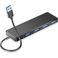 USB 3.0 Hub, 4 Ports USB A Splitter Ultra Slim Mini USB Expander ...