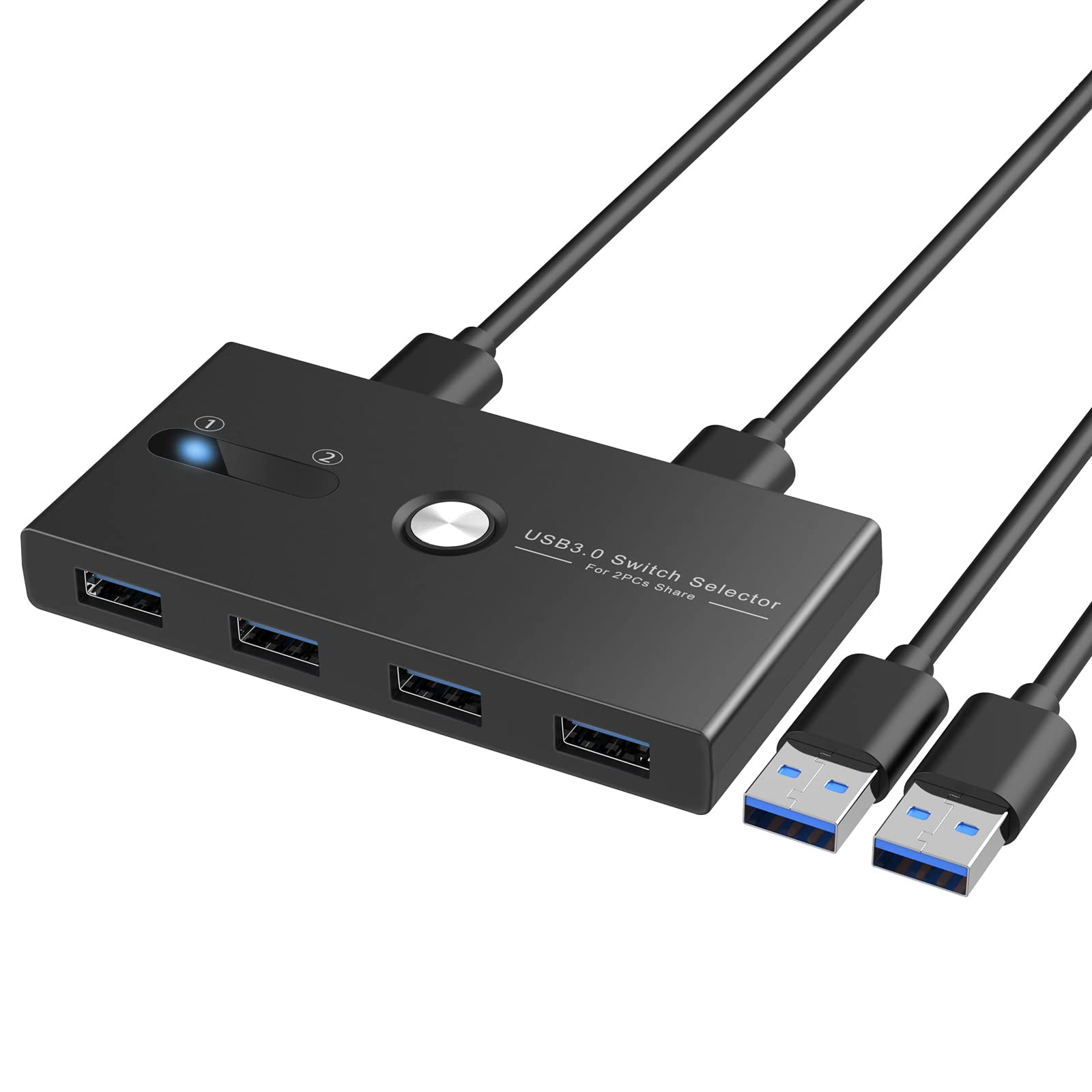 USB 3.0 KVM Switch SSF20 Selector 2 Computers USB Devices Port USB ...