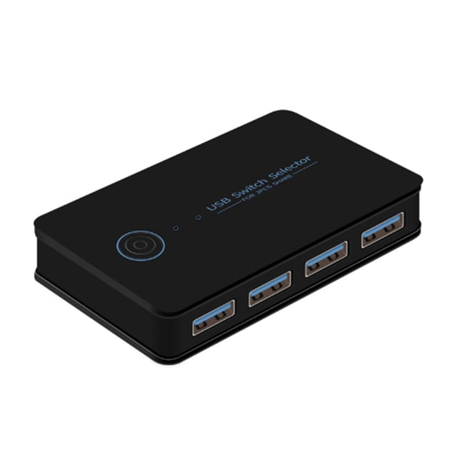 USB 3.0 KVM Switch for Desktop, Laptop: 4 Port Computer Hub & Splitter ...