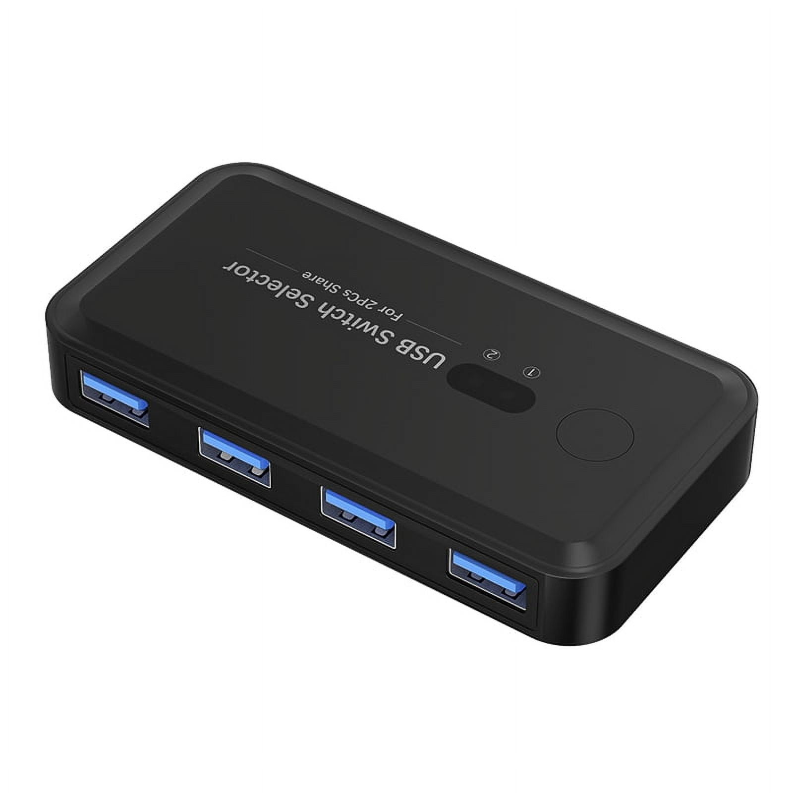 USB 3.0 KVM Switcher Selector KVM Hub Docking Station 2 Computer Share ...