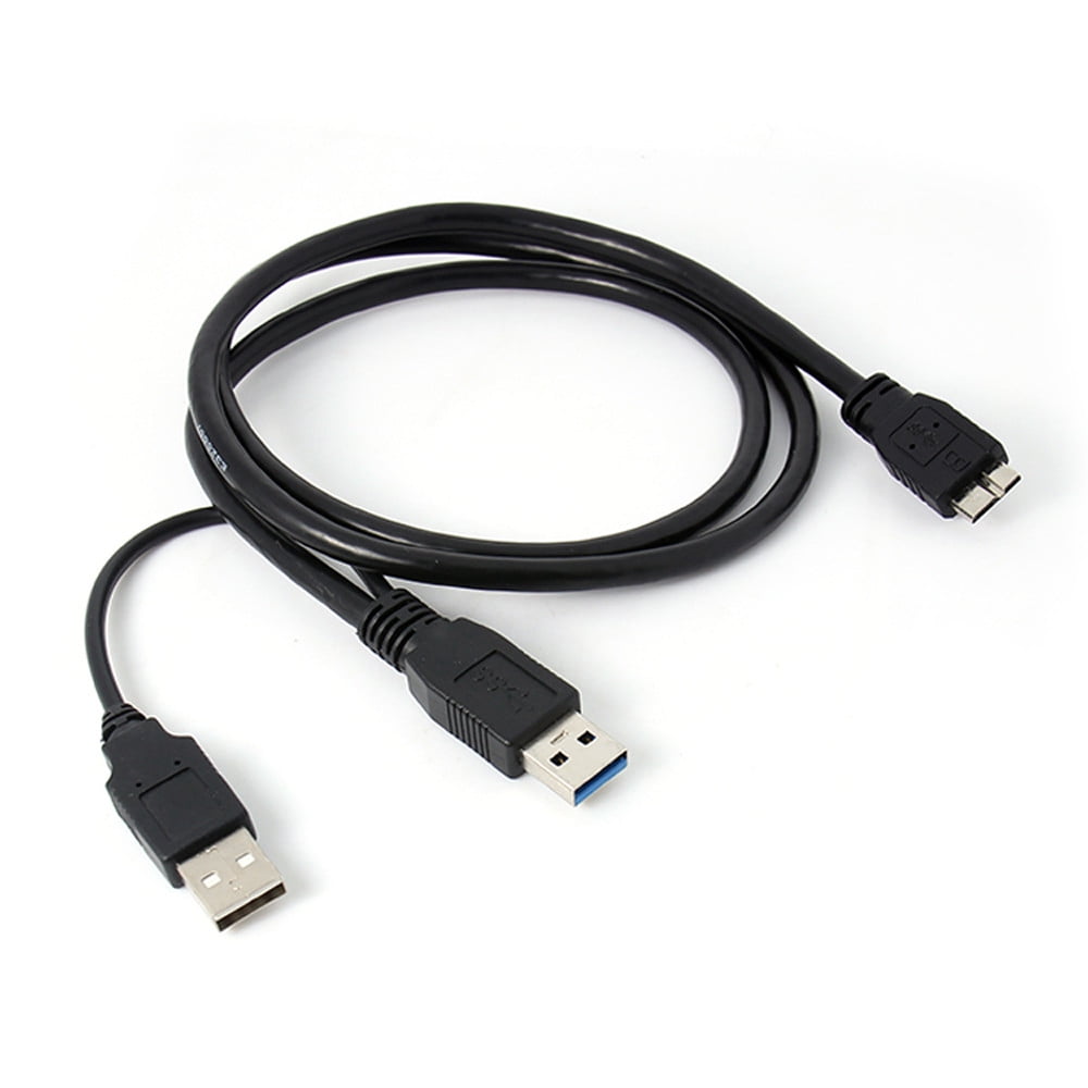 USB 3.0 Micro-B Y-Cable - Dual Power for Hard Drives - High-Speed 5Gbps ...