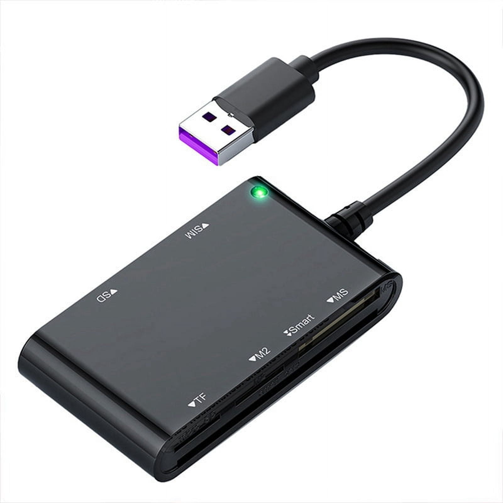 USB 3.0 Multi Card Reader 6 in 1 Smart/MS/M2/TF/SIM/SD Picture Card ...