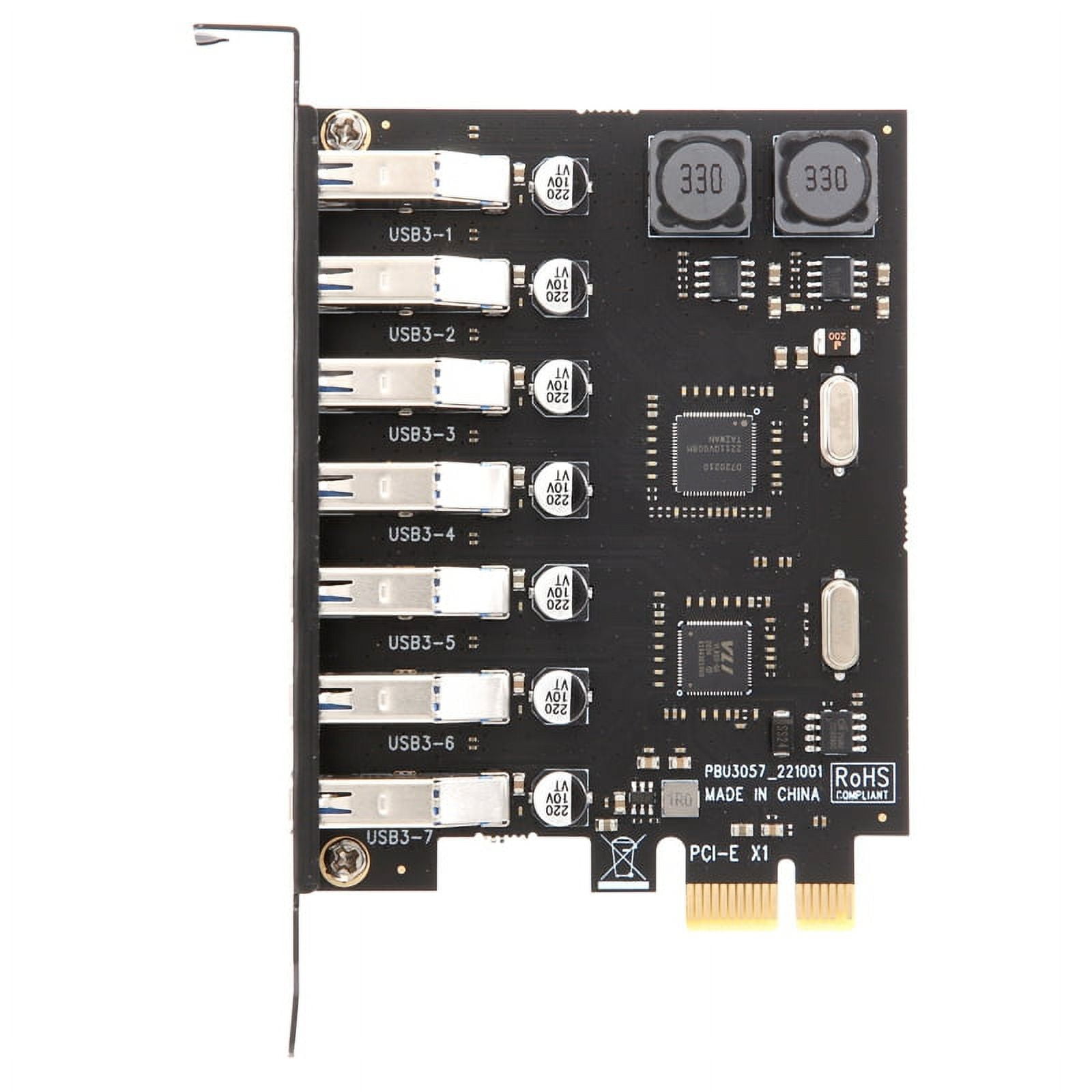 USB 3.0 PCI-E Expansion Card Adapter 7 Ports Hub Adapter External ...