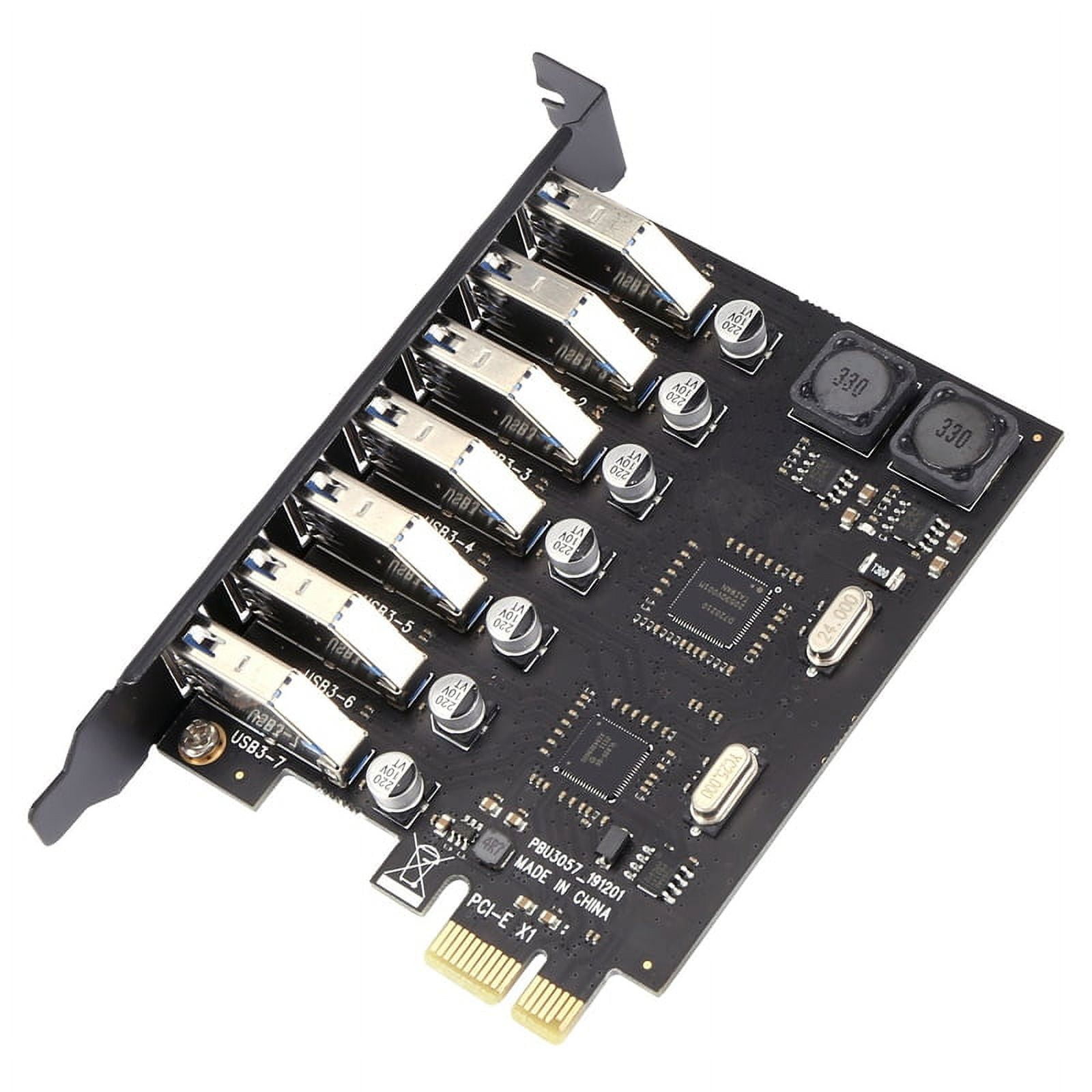 USB 3.0 PCI-E Expansion Card Adapter 7 Ports USB 3.0 Hub Adapter ...