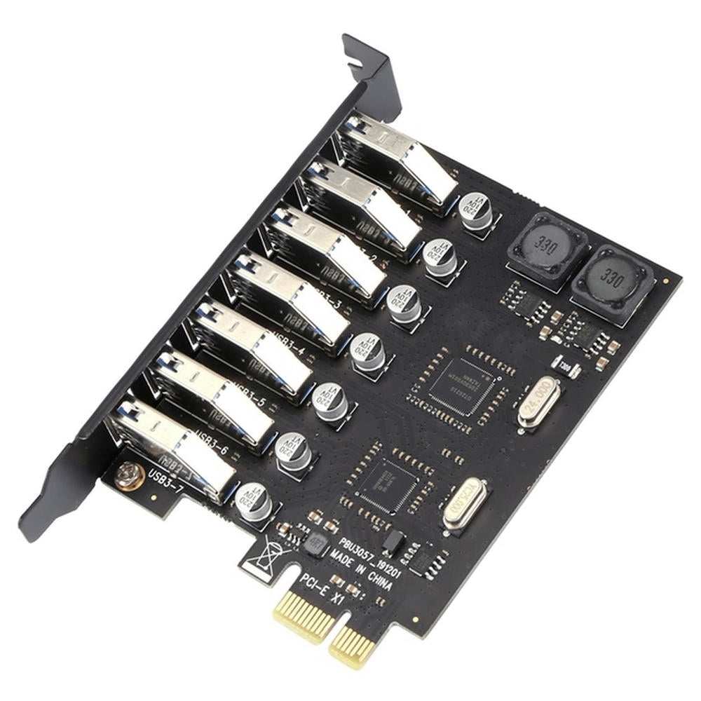 USB 3.0 PCI-E Expansion Card Adapter 7 Ports USB 3.0 Hub Adapter ...