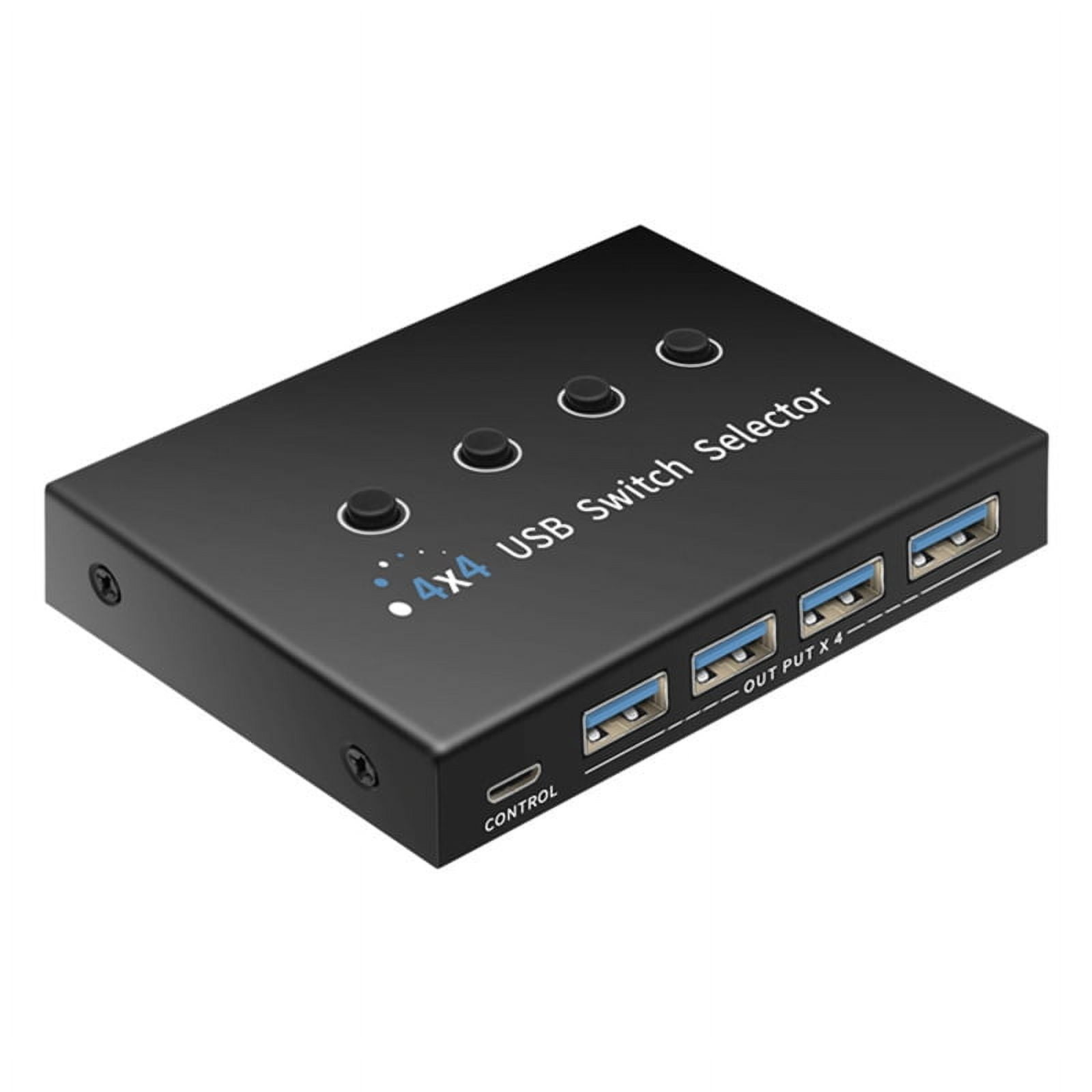 USB 3.0 Switch KM 4 Computer Laptop PC Host Sharing 4 USB Devices KVM Switcher Box Share Printer ...