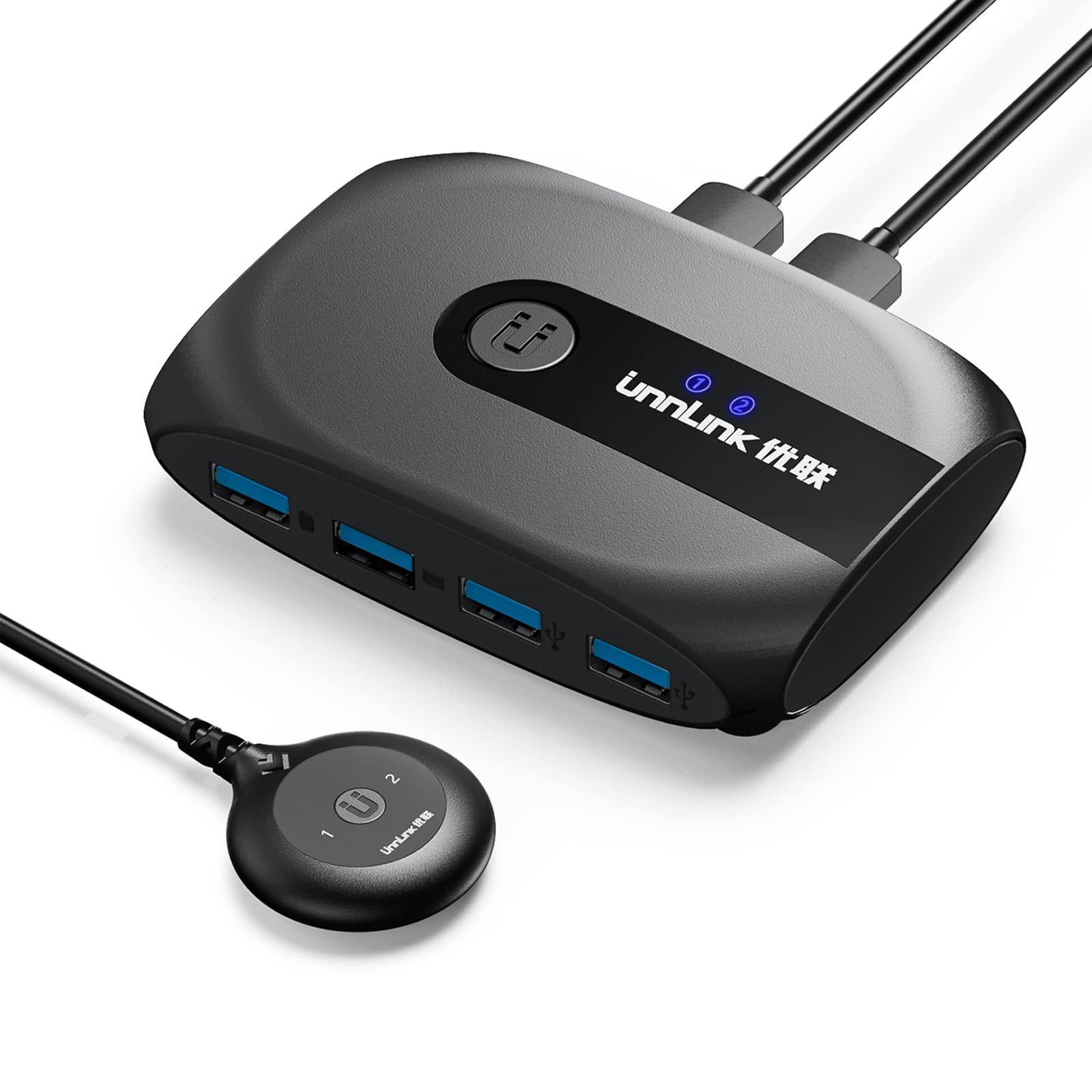 USB 3.0 Switch Selector RRF12 2 Computers Sharing 4 USB 3.0 Devices KVM ...