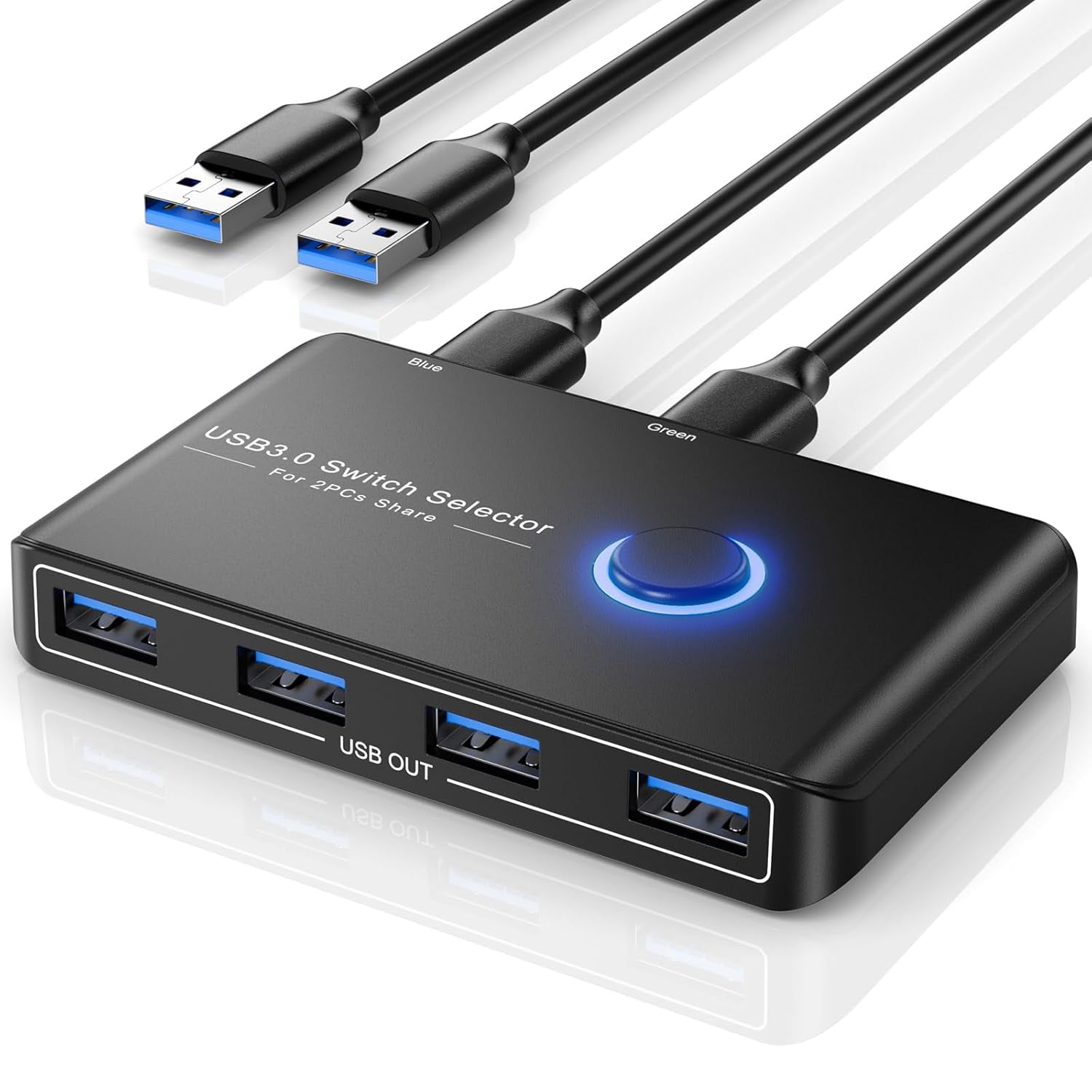 USB 3.0 Switch Selector for 2 Computers, USB Switcher Sharing 4 USB ...