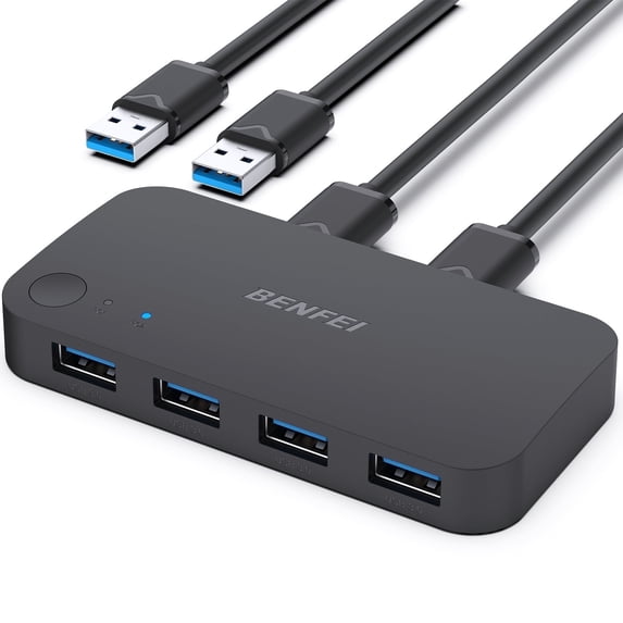USB 3.0 Switch, USB Switcher 2 Computers Share 4 USB for PC Mouse ...