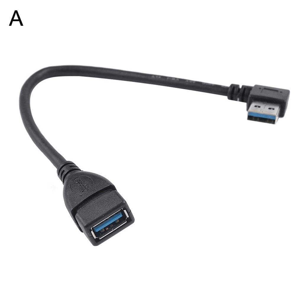 USB 3.0 Type A 90 Degree Angled Extension Cable - Fast Data Transfer ...