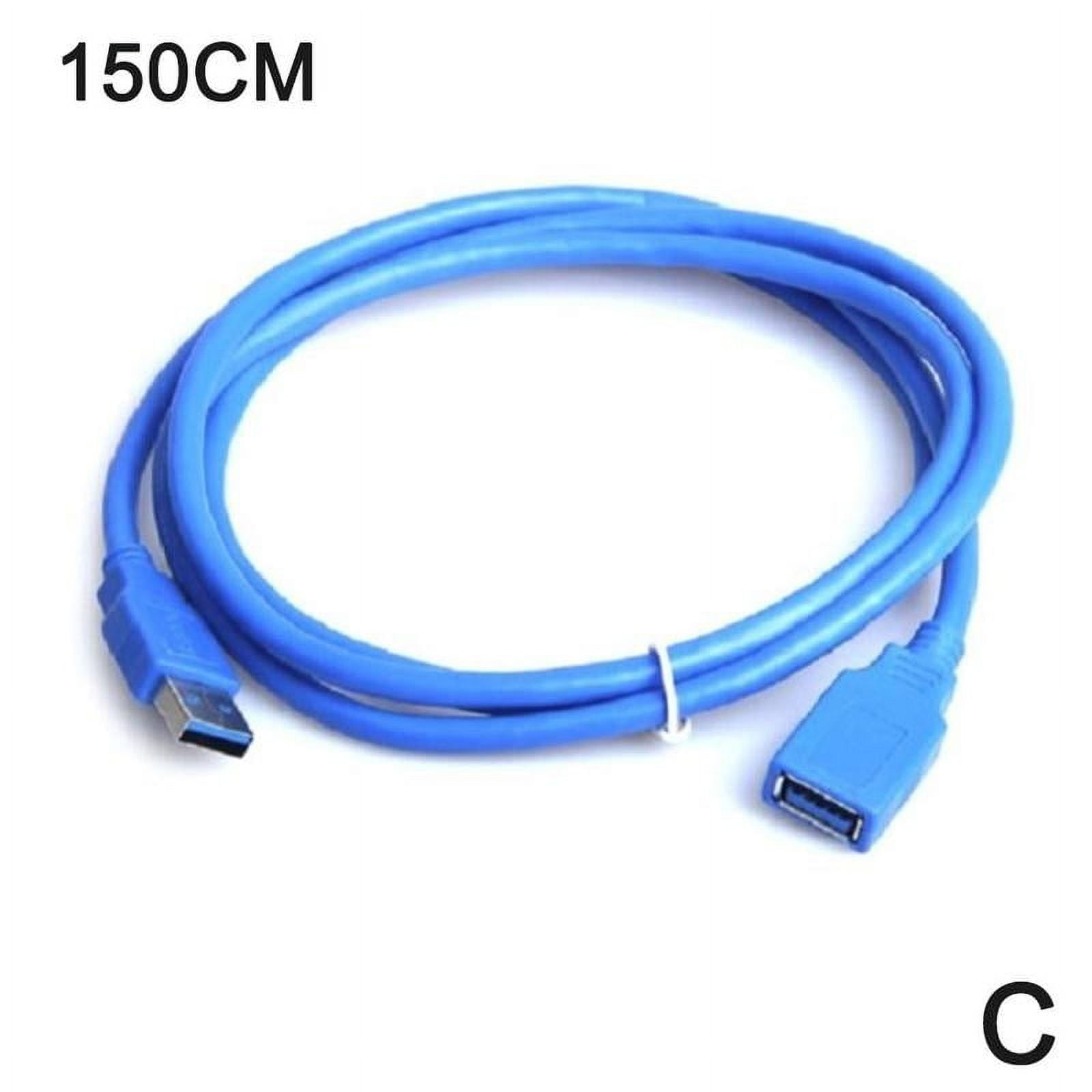 USB 3.0 Type A Plug to Female Extension Data Cable Blue Extender E6D3 ...