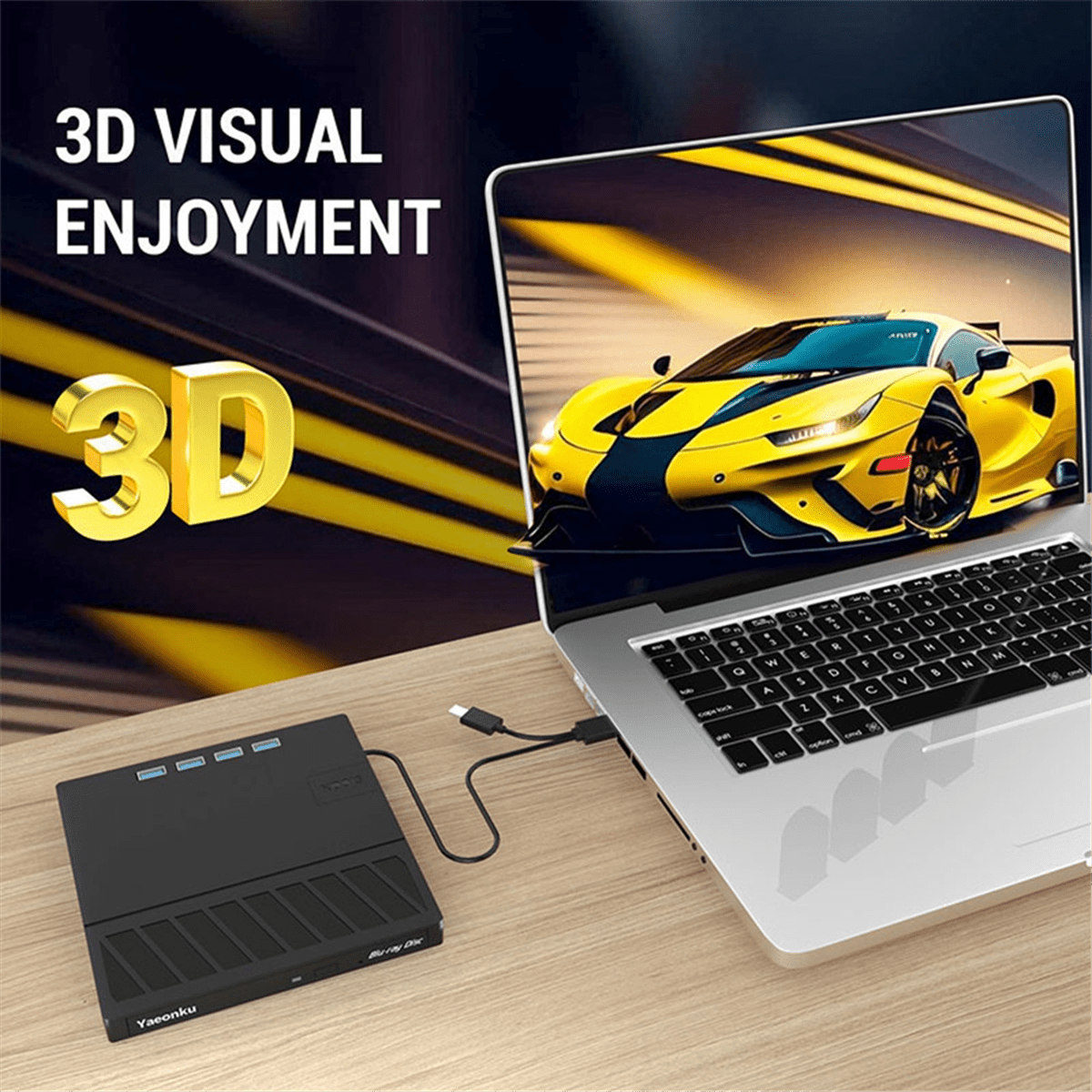 USB 3.0 Type-C Multiplication External Blu-Ray Optical Drive CD/DVD/BD ...