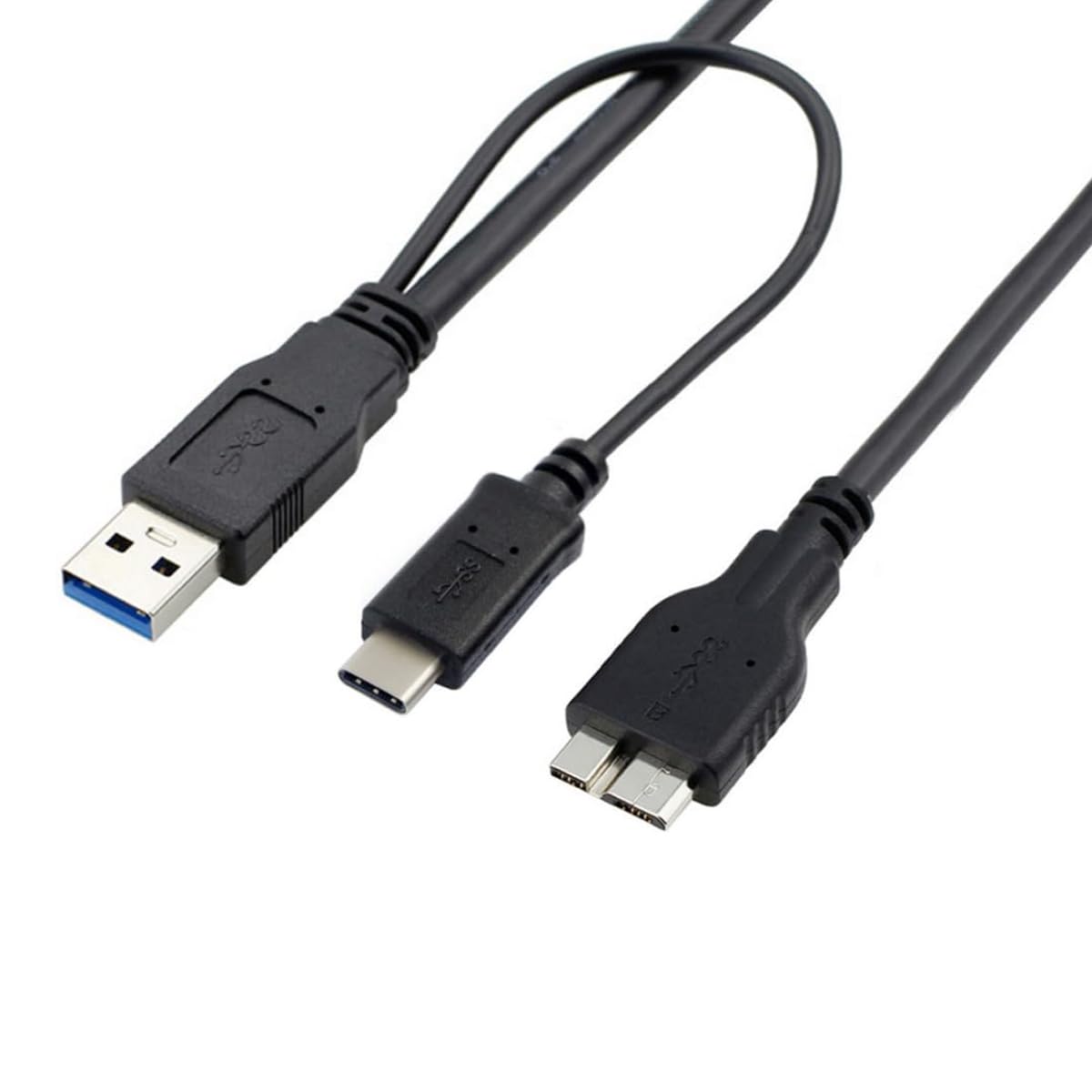 USB 3.0 ＆ USB C to Micro USB 3.0 Extension Data Cable for Hard Disk ...