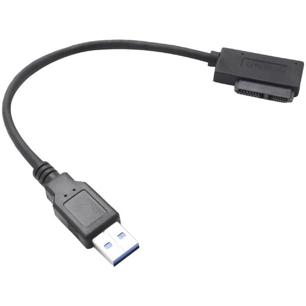 USB 3.0 to 7+6 13Pin Slimline SATA Laptop CD/DVD ROM Optical Drive Adapter Cable - Walmart ...