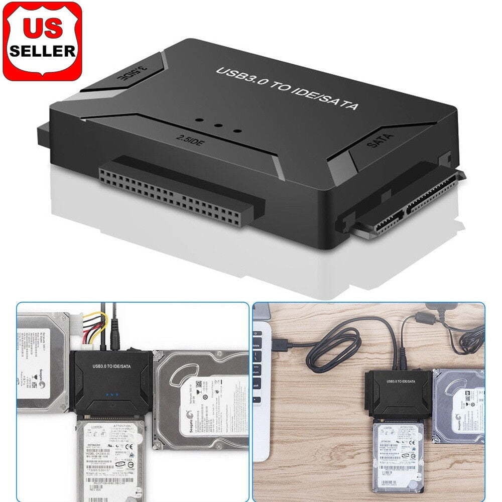 USB 3.0 to IDE & SATA Converter External Hard Drive Adapter Kit 2.5"/3. ...