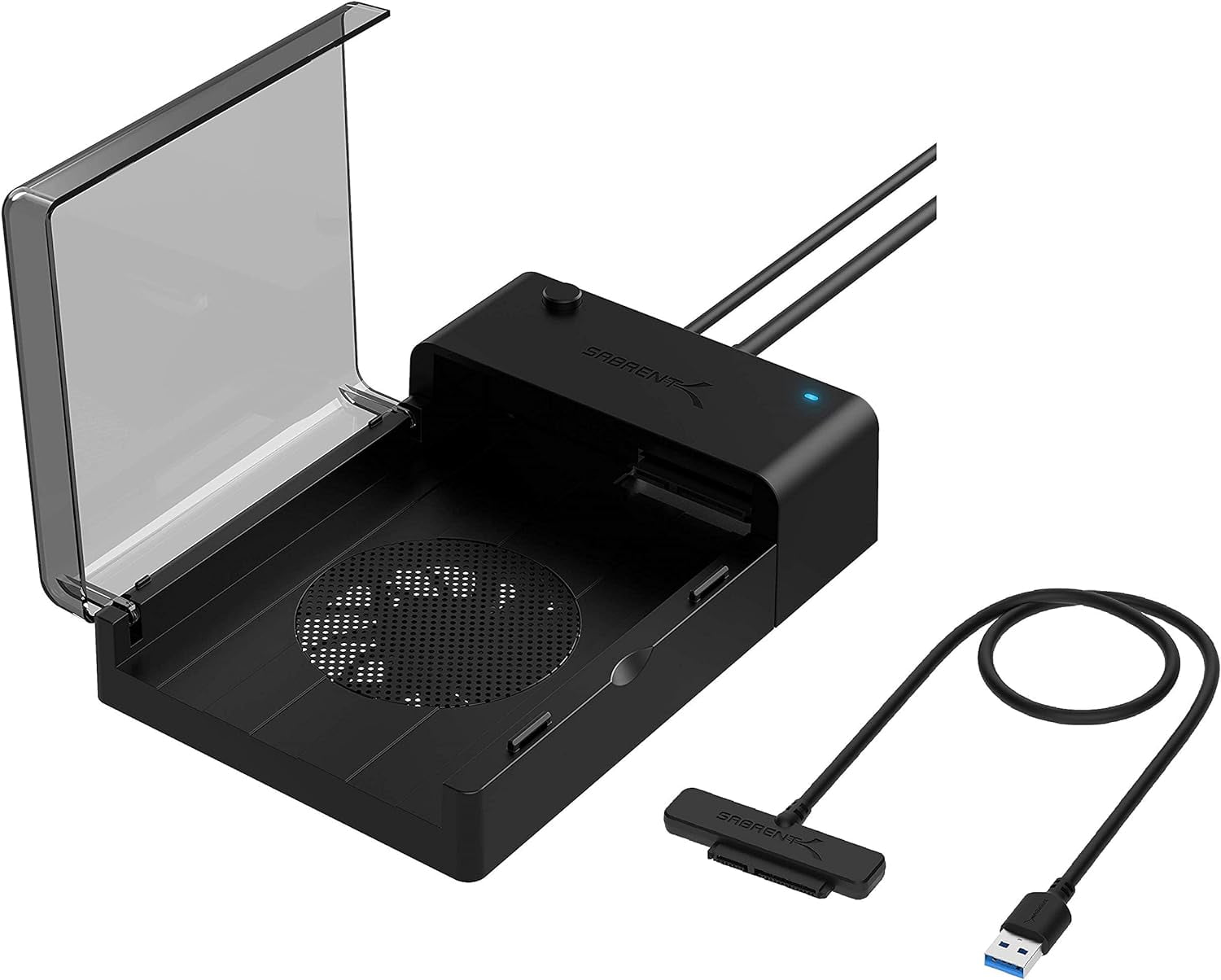 USB 3.0 to SATA External Hard Drive Lay Flat Docking Station with Built ...