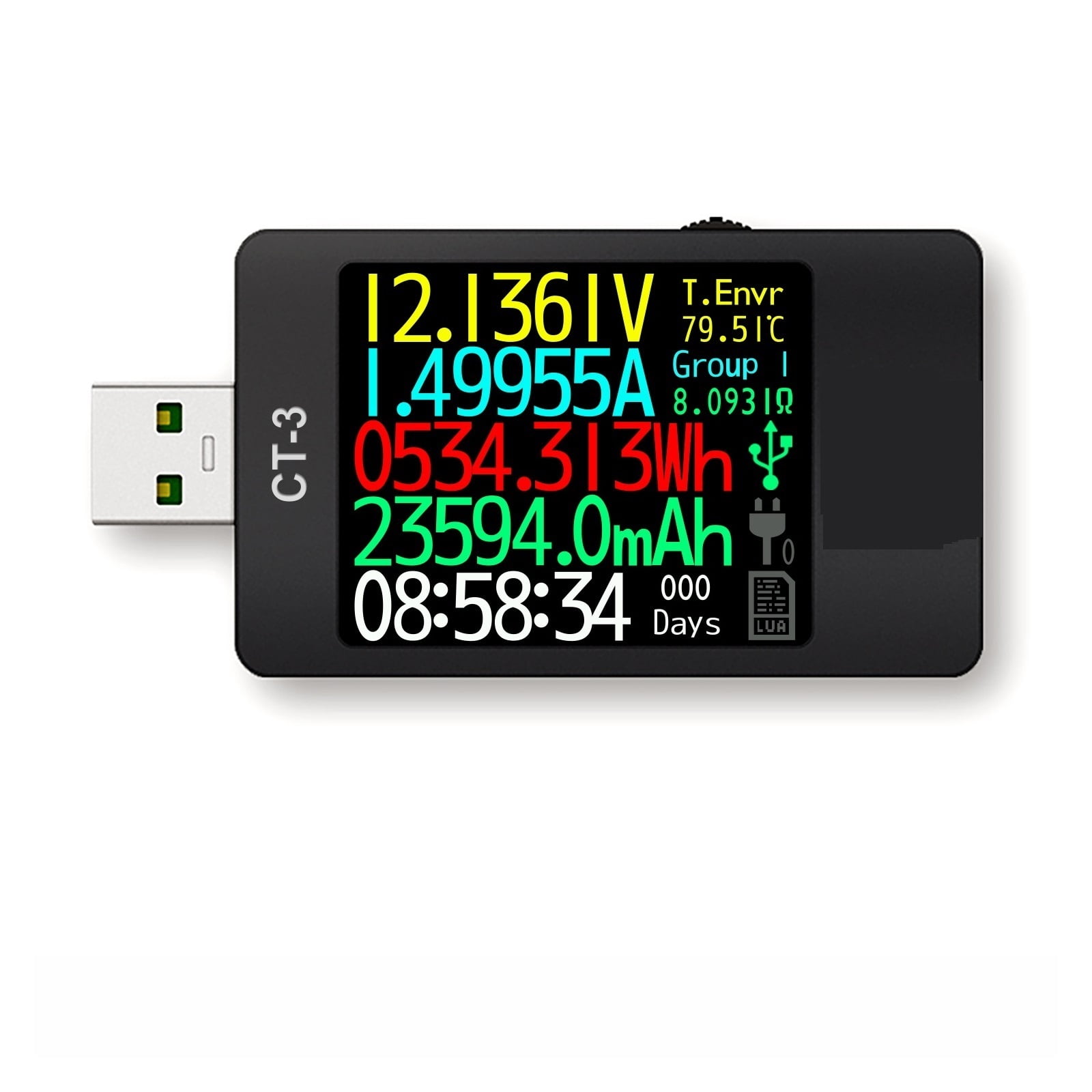 USB 3.1 Power Meter Tester Digital Multimeter Current Tester Voltage ...