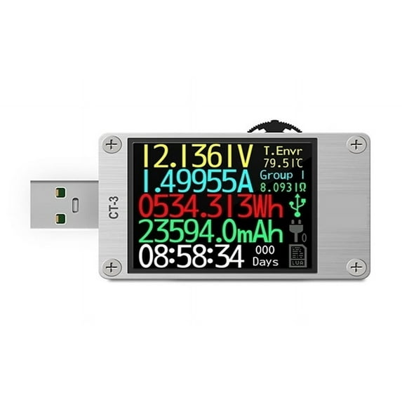 USB 3.1 Power Meter Tester Digital Multimeter Current Tester Voltage ...