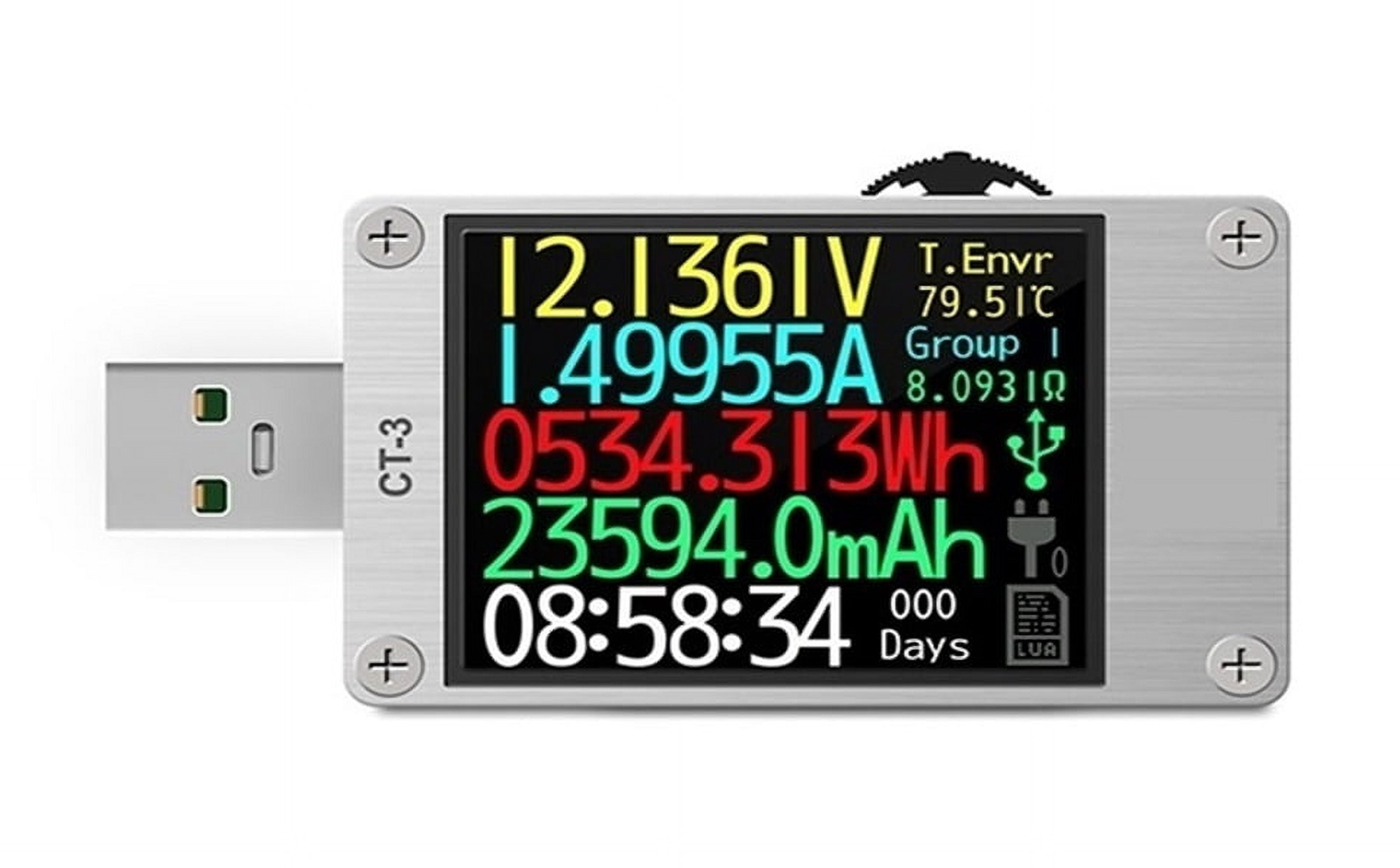 USB 3.1 Power Meter Tester Digital Multimeter Current Tester Voltage ...