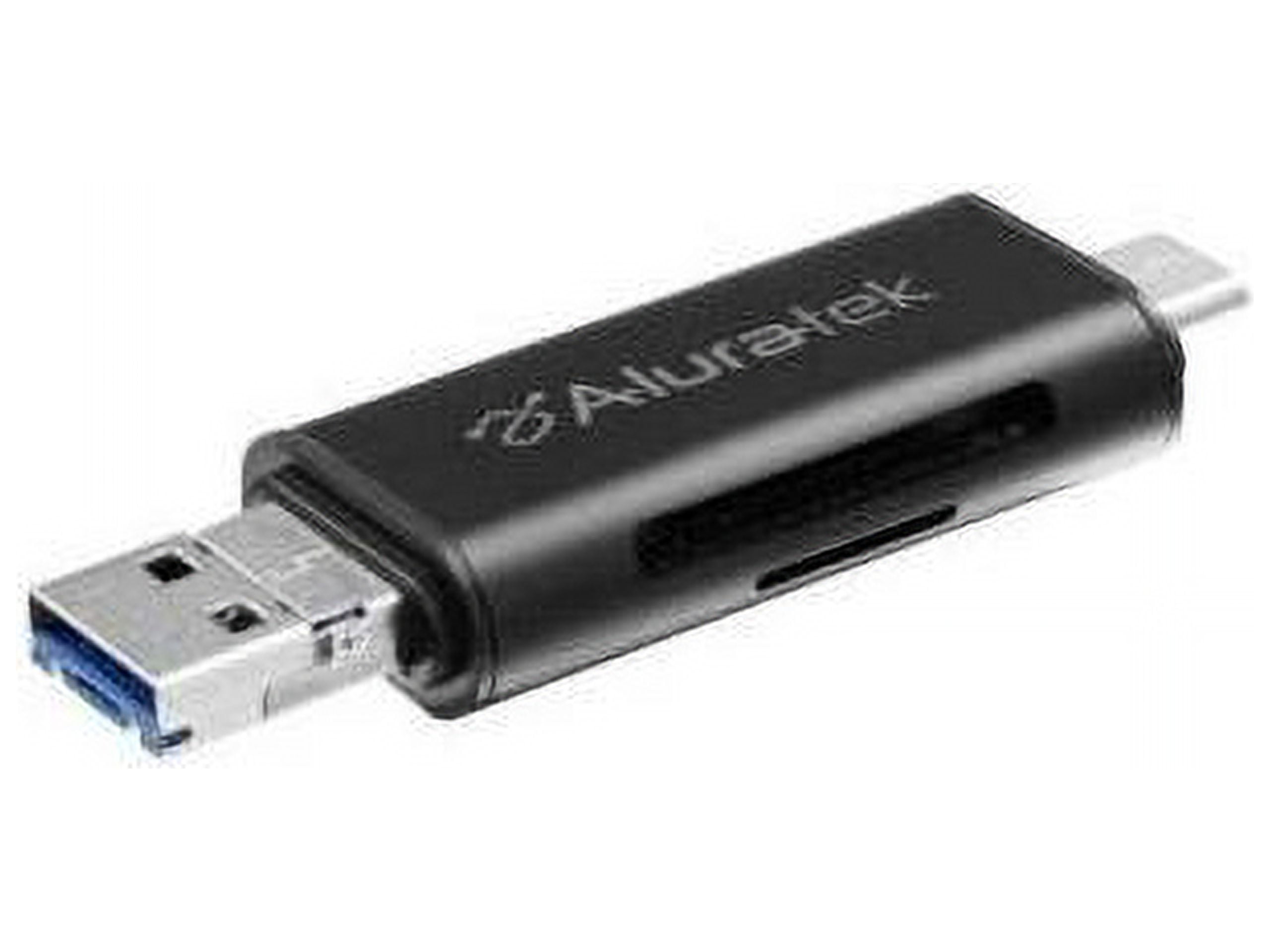 Aluratek AUCRC300F USB 3.1/Type C/Micro USB Multi-Format SD Card Reader ...