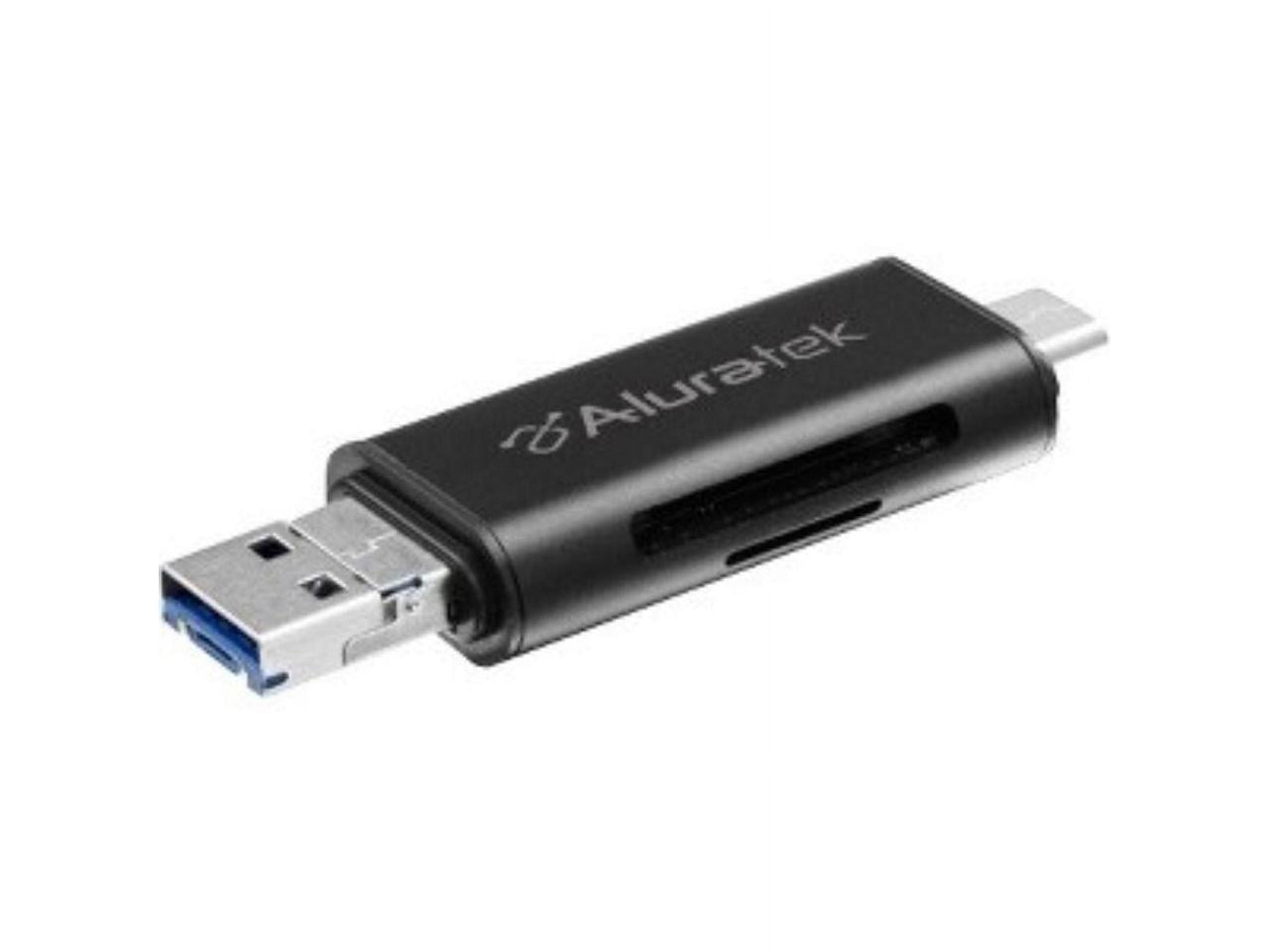 Aluratek AUCRC300F USB 3.1/Type C/Micro USB Multi-Format SD Card Reader ...