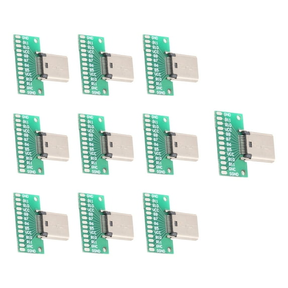 USB 3.1 Type C Female Connector with PCB Test Board Solderable for Data ...