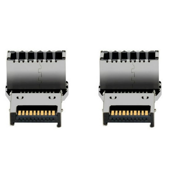 USB 3.2 E Type 90 Degree Right Angled Adapter Male To Female Connectors ...