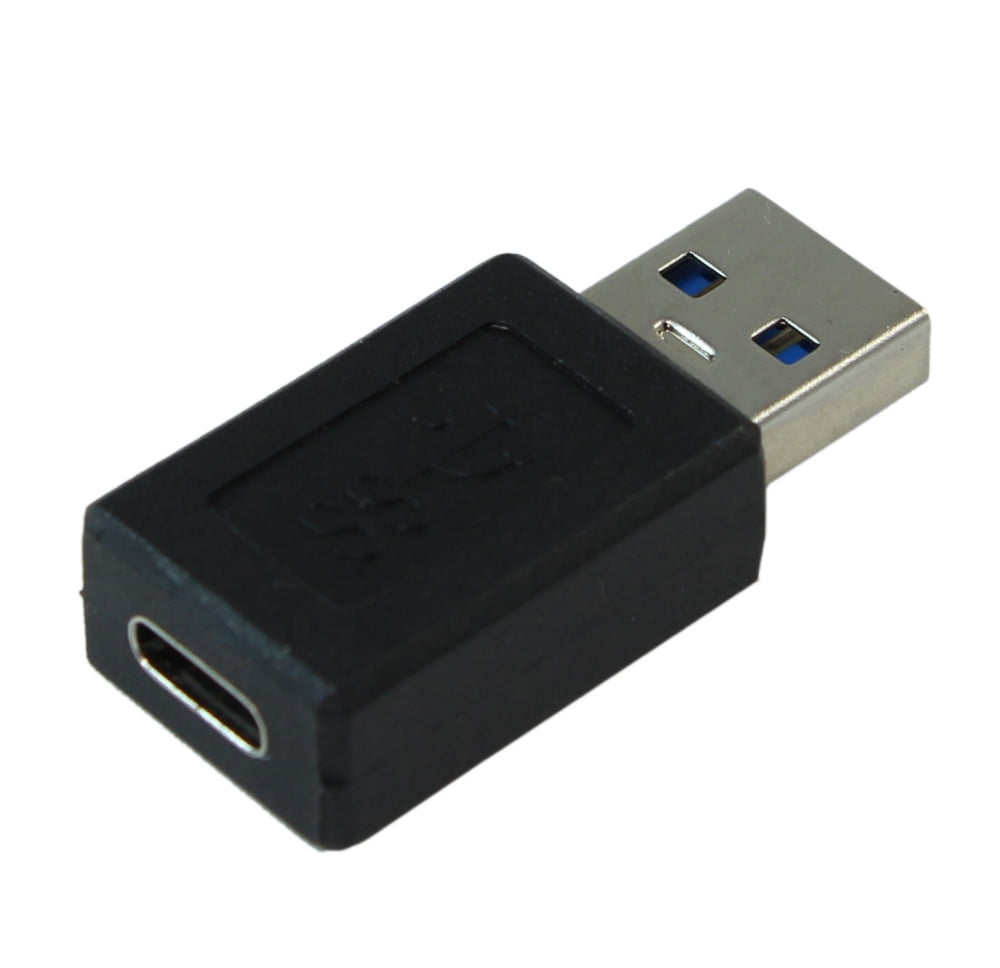 USB 3.2 Gen 1 Type-C Female to USB Type A Male Adapter, Black - Walmart.com