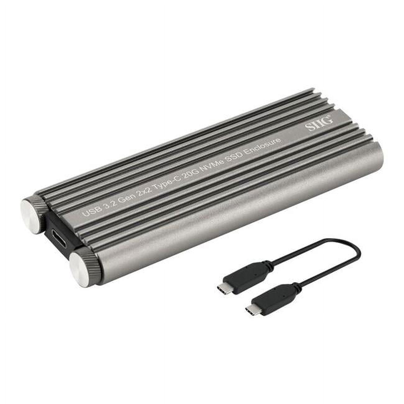 USB 3.2 Gen 2x2 Type-C 20G PCIe NVMe SSD Enclosure, Silver - Walmart.com