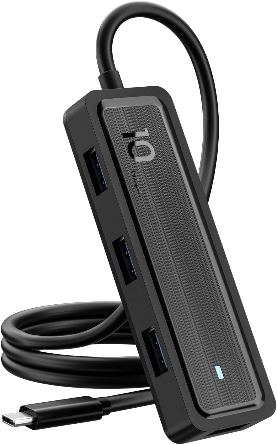 USB 3.2 HUB with SD/TF Card Reader, 10 Gbps 6 in 1 USB C to USB Hub ...