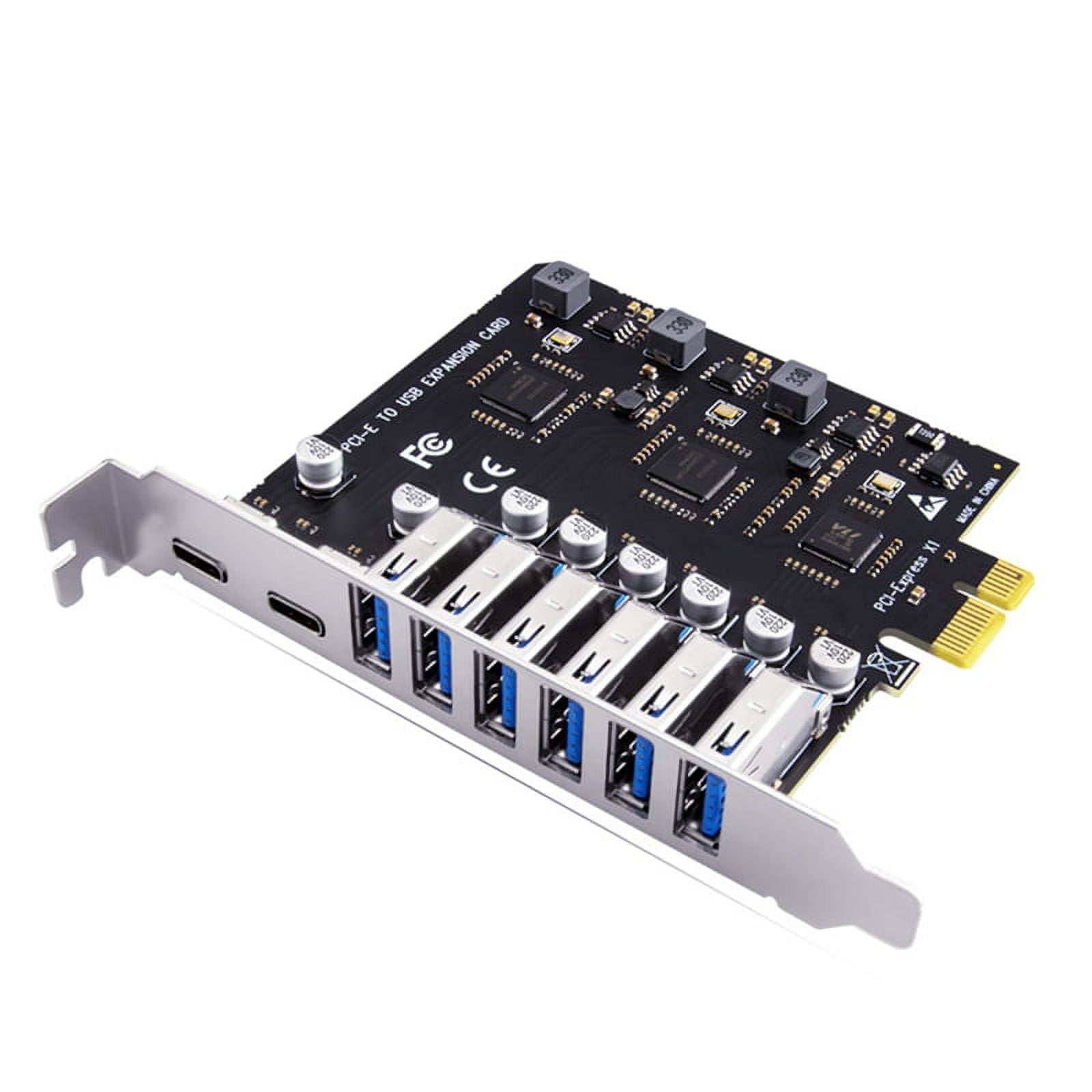 USB 3.2 and Type C PCIE Expansion Card PCIE to USB Controller 6Port ...
