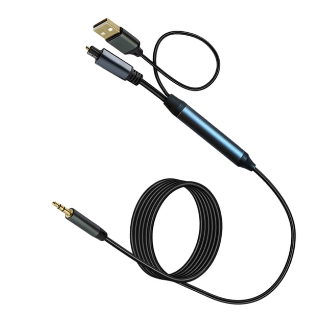 USB 3.5mm Digital Fiber Optical Analog Sound Cable SPDIF Digital ...