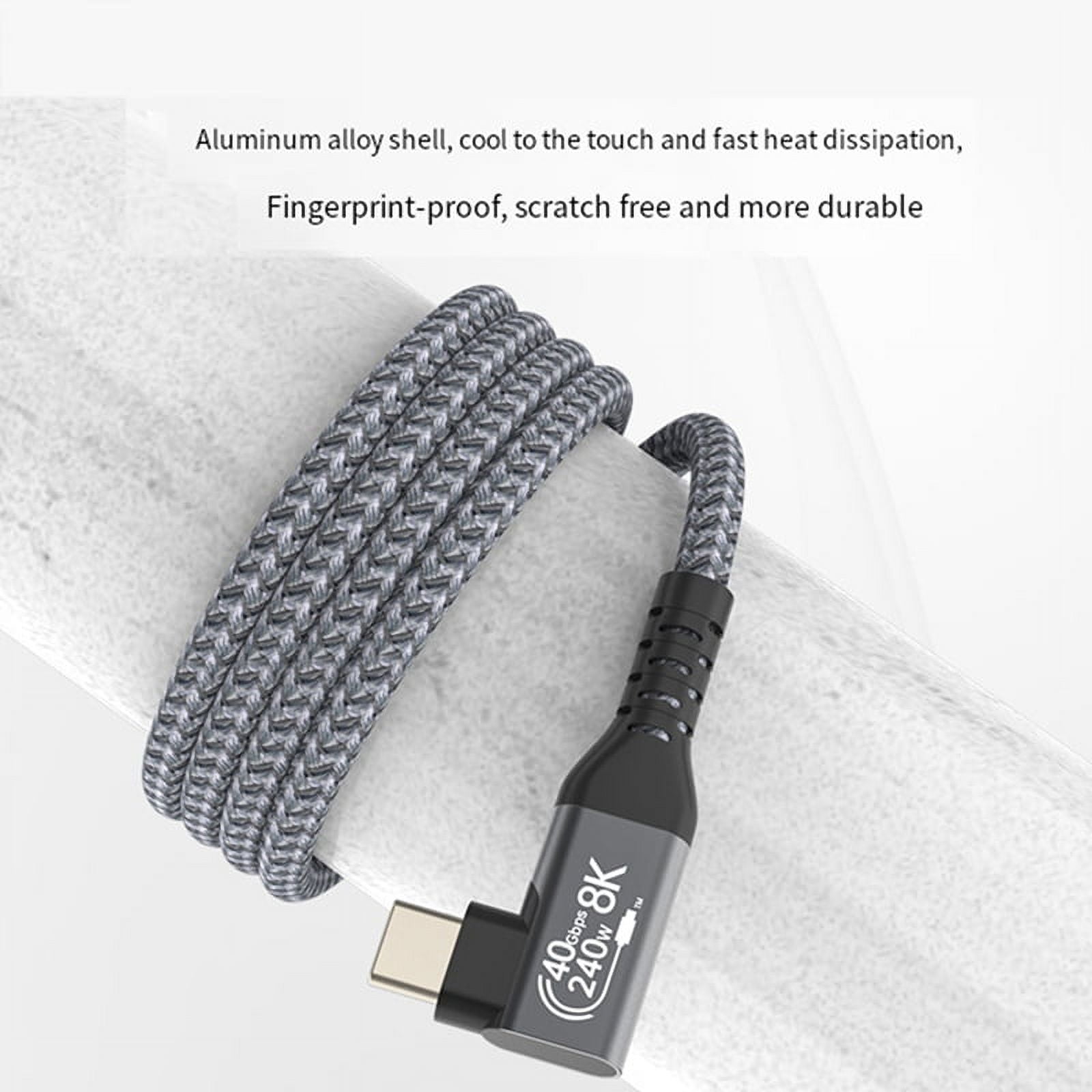 USB 4 Cable 90° 40Gbps USB4 Type C Data Cable Fast Charging PD 240W, 8K ...