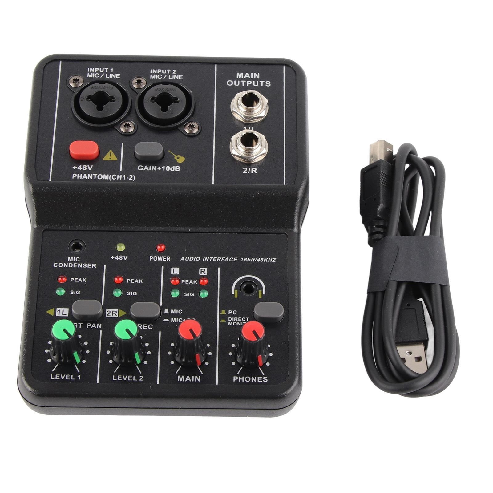 USB 48V Sound Card Mixer Console - Compact Mixer ,Easy to Operate ...