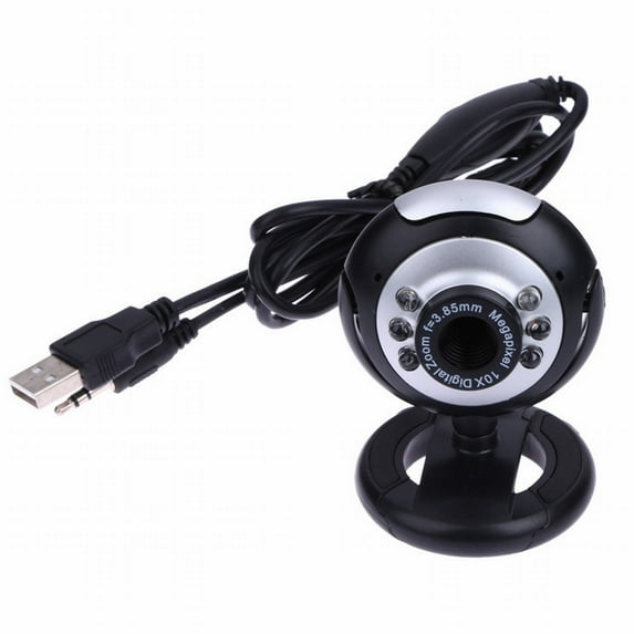 USB 50.0 M 6 LED Webcam Cam Camera with Built in Mic for Laptop Desktop ...