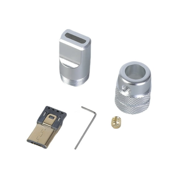 USB 5Pin Male Solder Connector Adapter Replacement Aluminum Alloy Shell ...